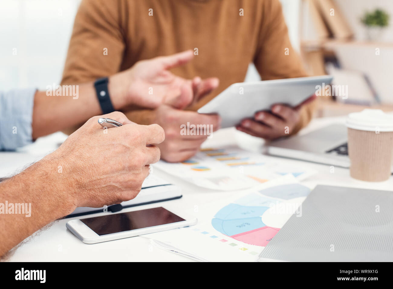 Two business men together in the office Stock Photo - Alamy