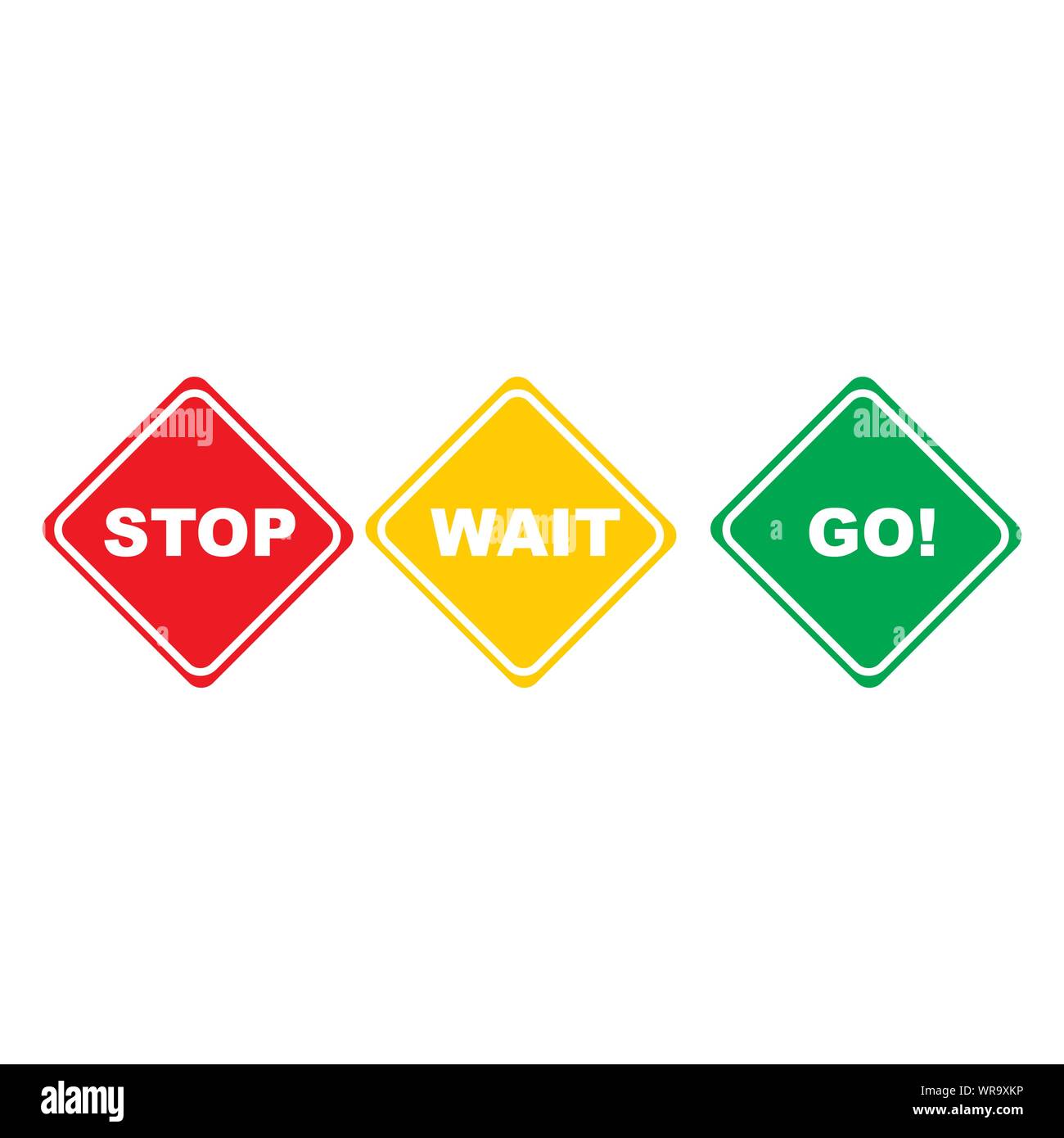 stop wait go sign Stock Vector Image & Art - Alamy