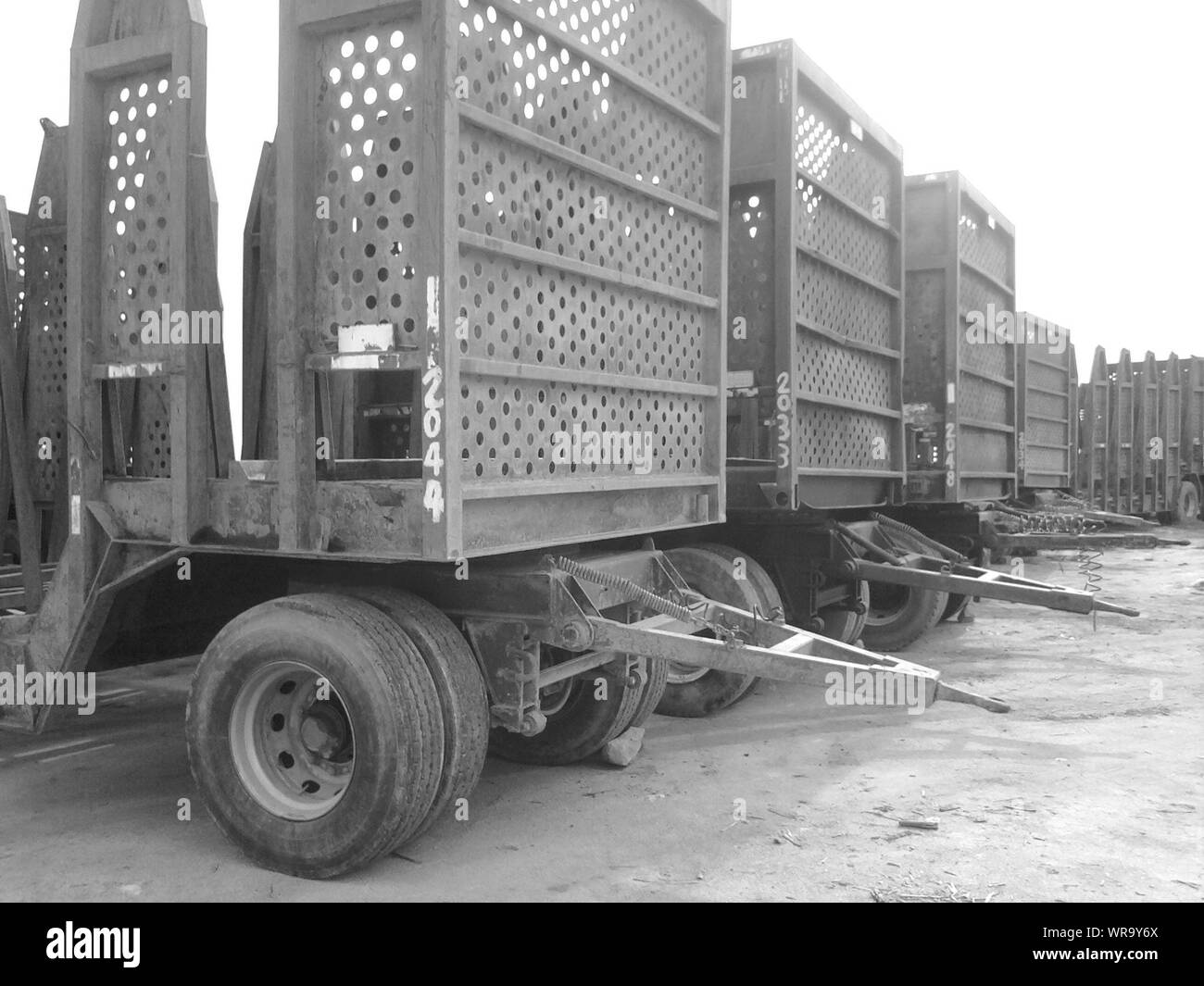 Row of trailers hi-res stock photography and images - Alamy