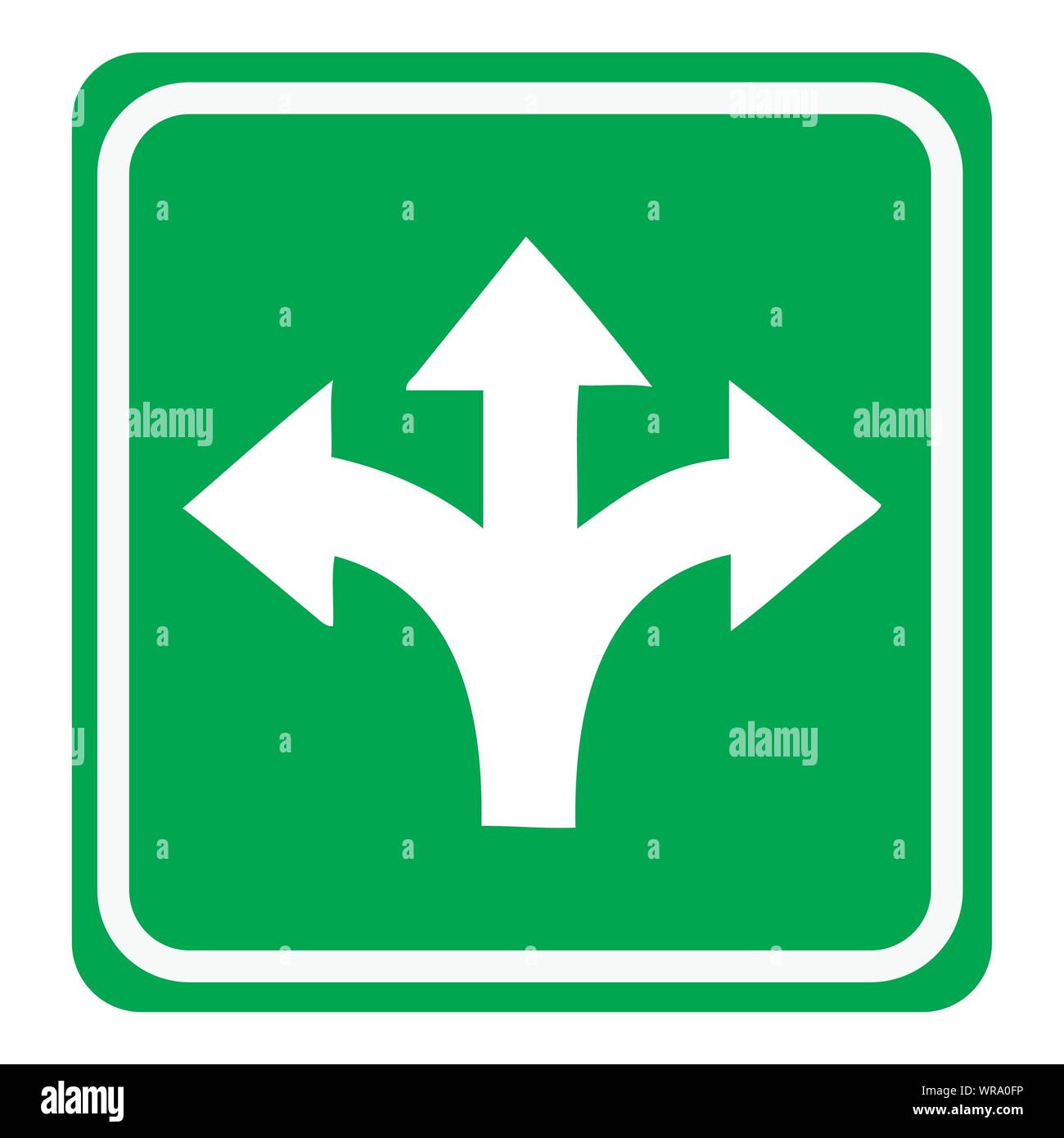 tree way fork road sign Stock Vector Image & Art - Alamy