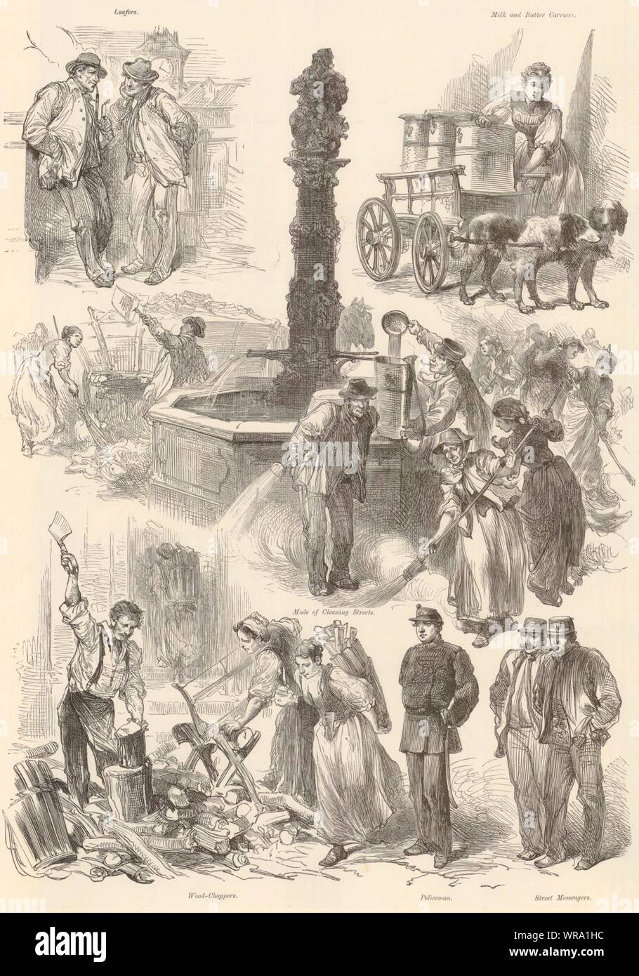 Sketches in the streets of Berne, Switzerland 1893 antique ILN full ...