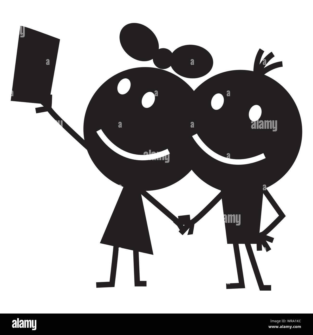 People take selfie Cut Out Stock Images & Pictures - Alamy