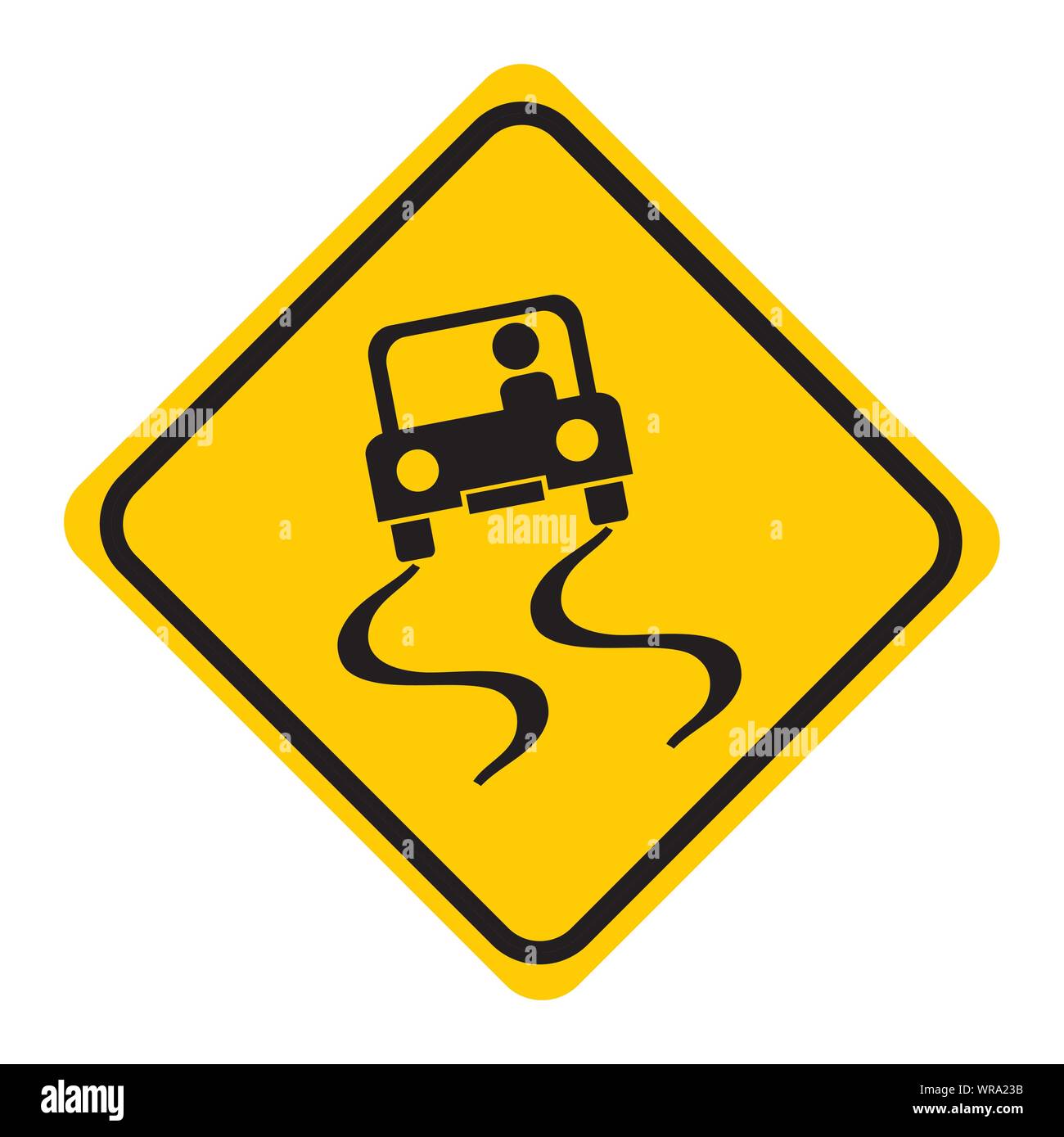 Danger slippery slope warning sign hi-res stock photography and images ...