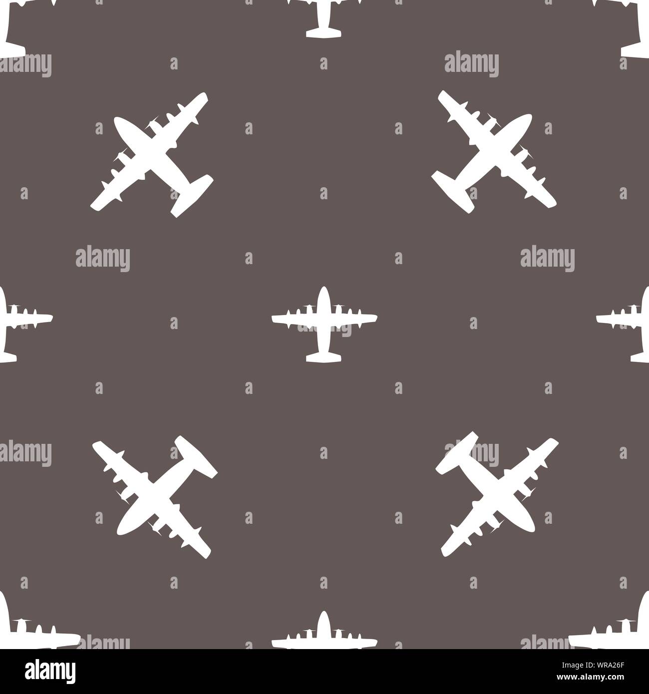 aircraft icon sign. Seamless pattern on a gray background. Vector Stock ...