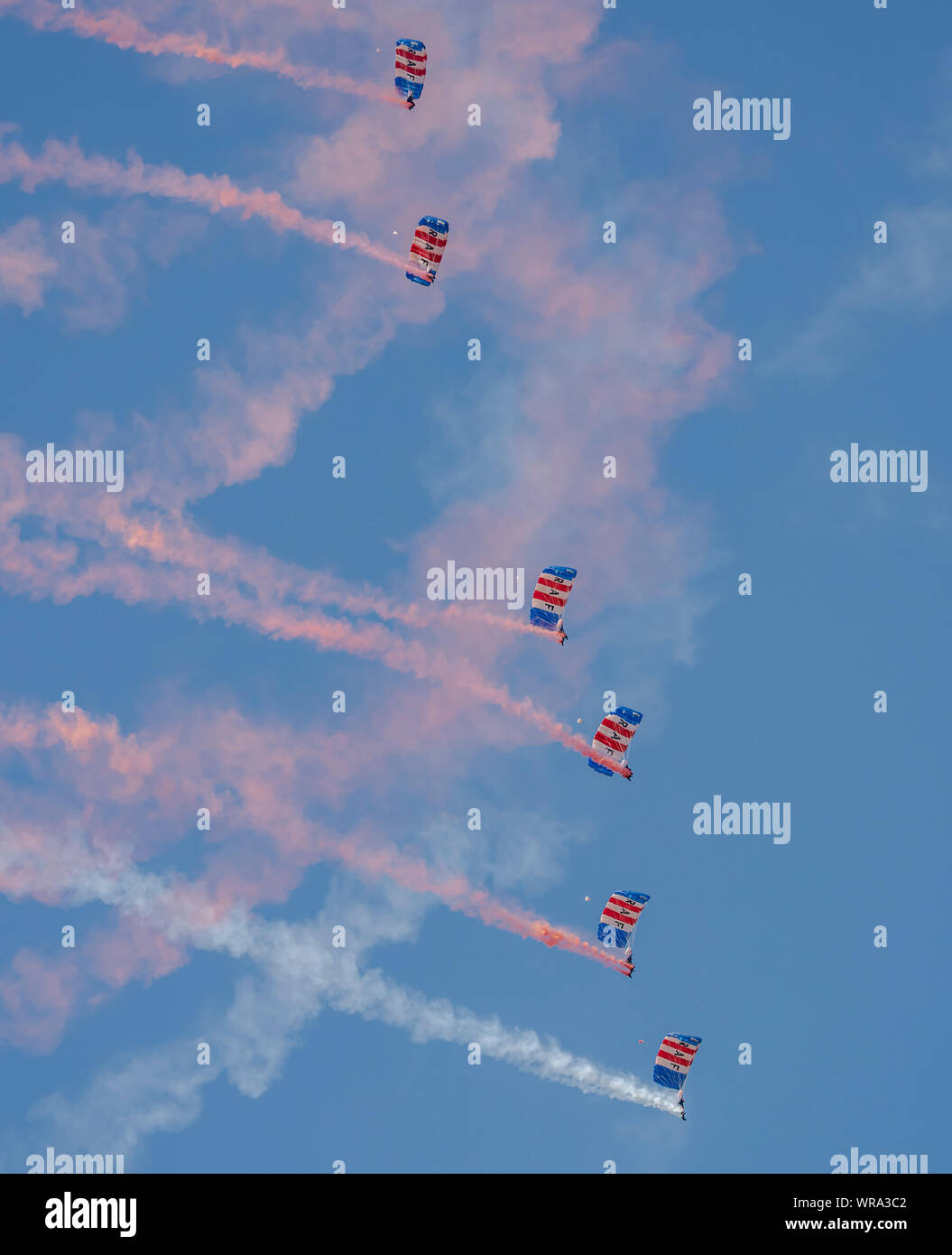 RAF Falcons parachute display team Stock Photo - Alamy