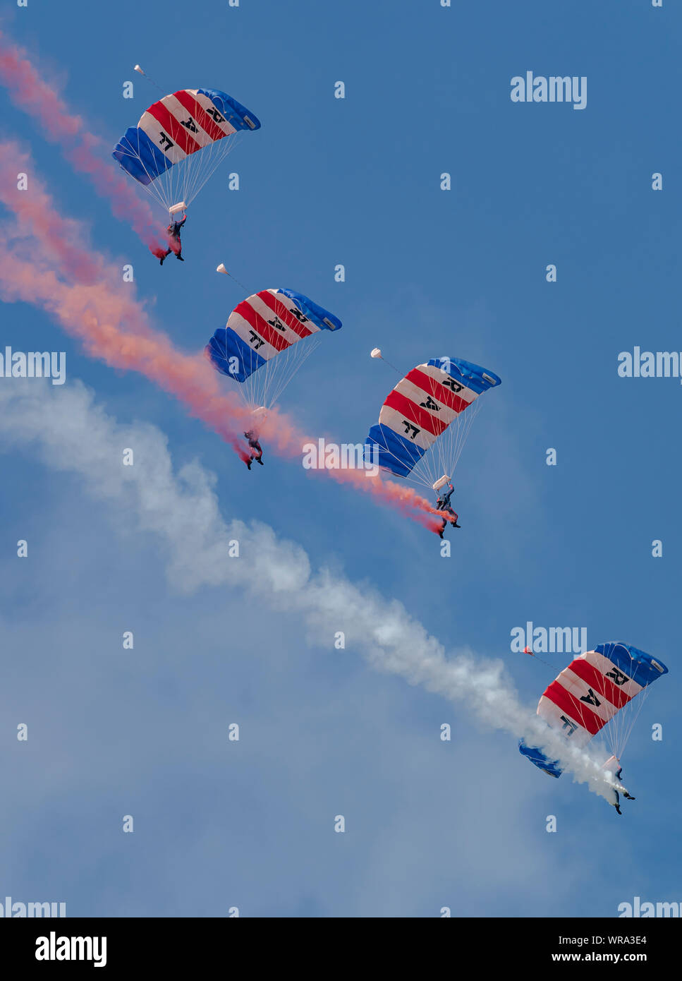 RAF Falcons parachute display team Stock Photo - Alamy