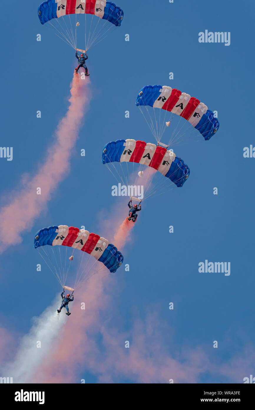 RAF Falcons parachute display team Stock Photo - Alamy