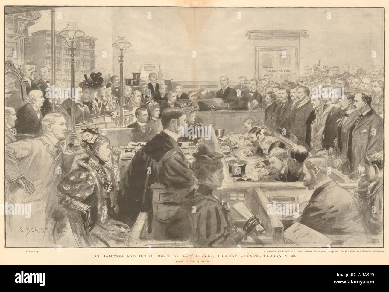 Dr. Jameson & his officers at Bow Street court, February 25. London ...