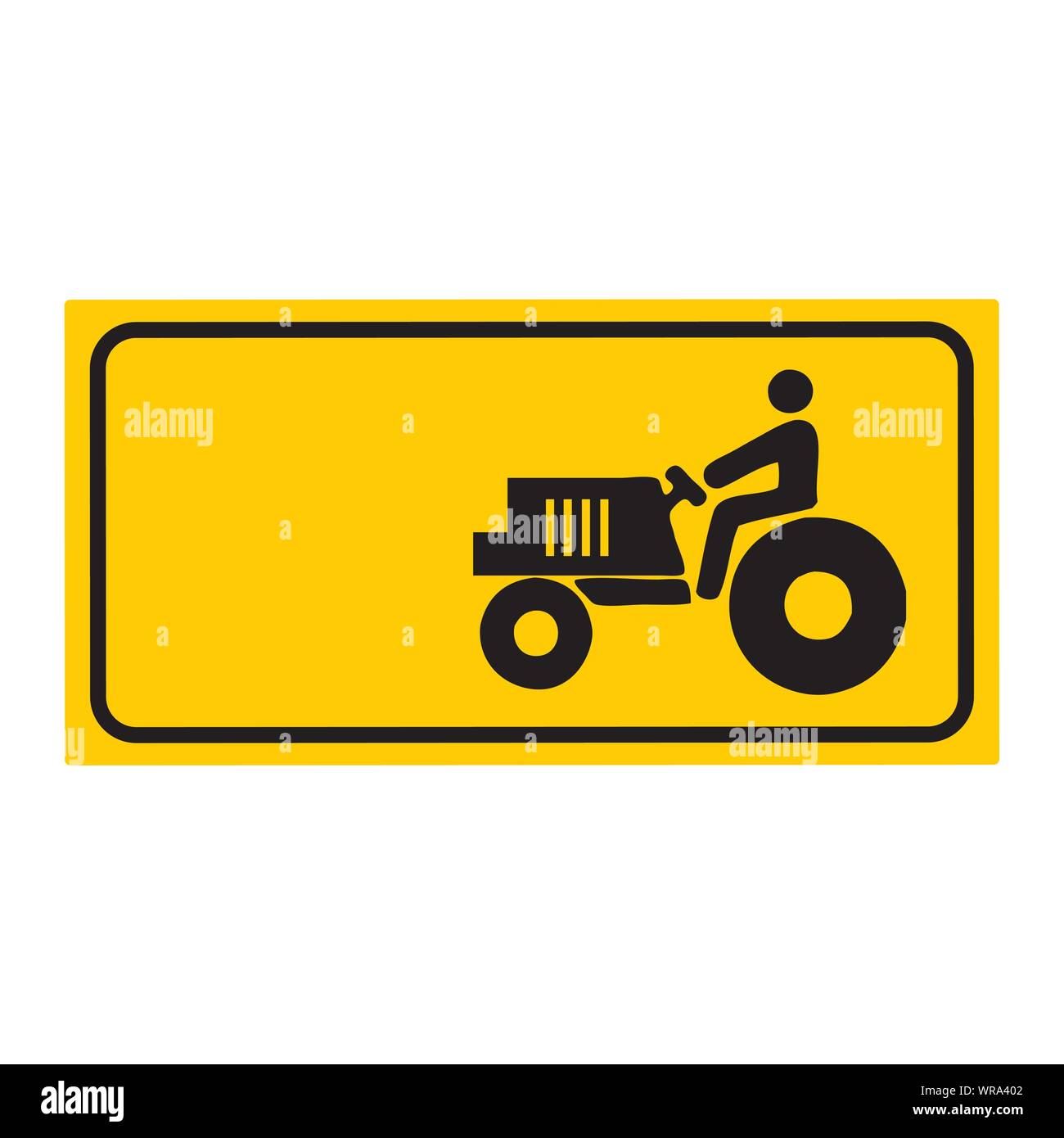 Yellow tractor crossing road sign hi-res stock photography and images ...