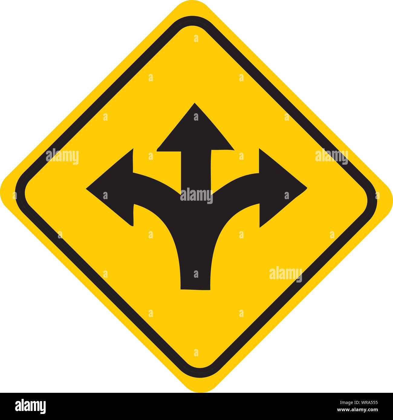 tree way fork sign Stock Vector Image & Art - Alamy