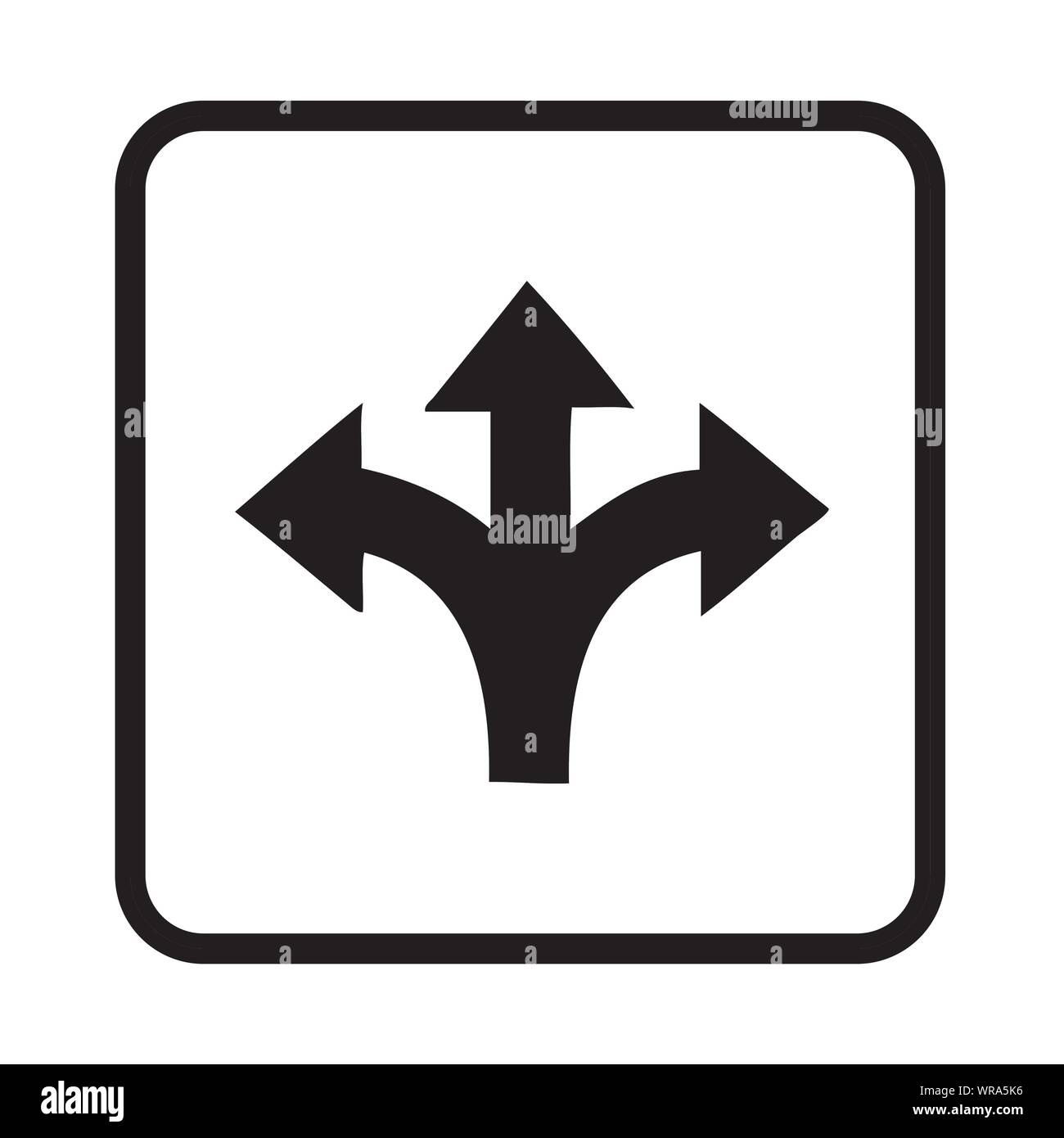 tree way fork sign Stock Vector Image & Art - Alamy