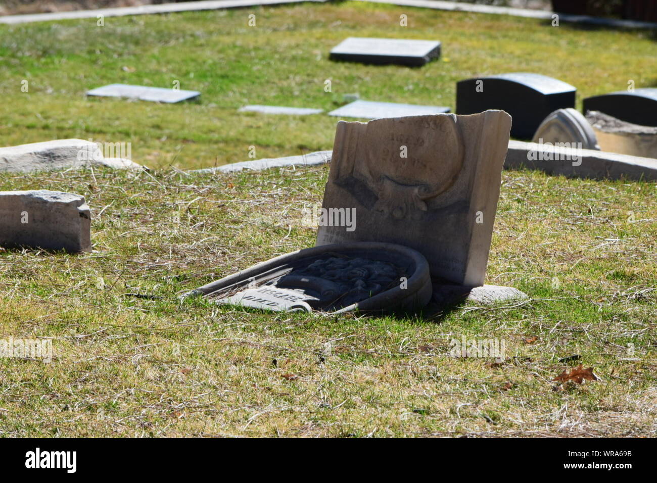 Broken Tombstones High Resolution Stock Photography and Images - Alamy