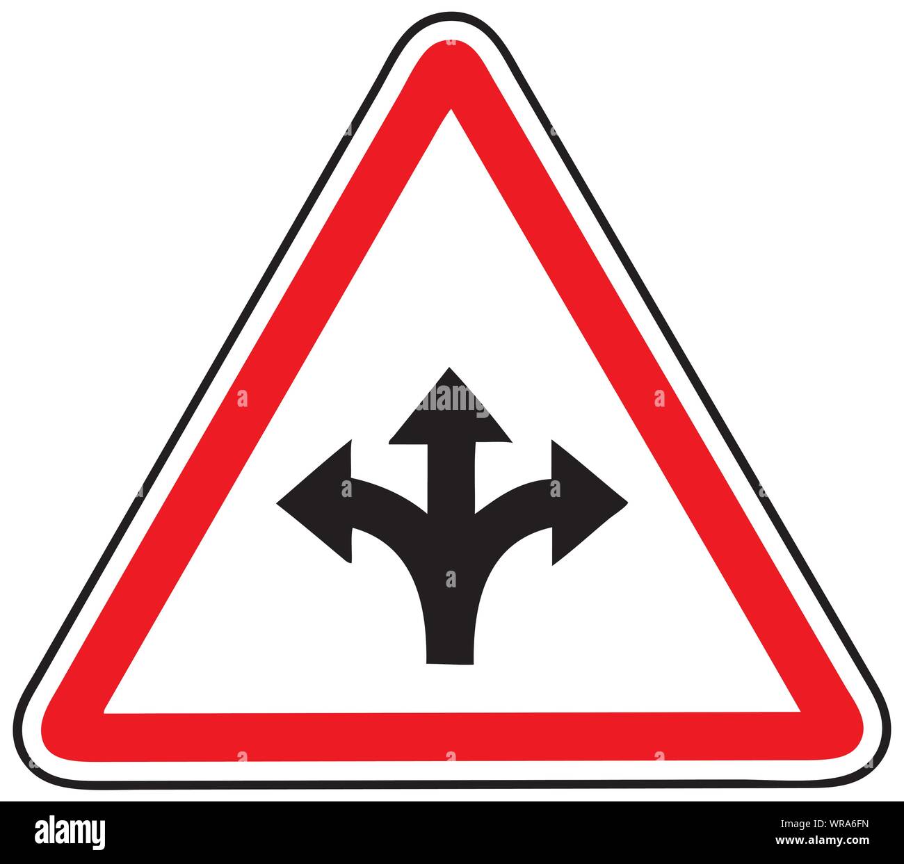 tree way fork road sign Stock Vector Image & Art - Alamy