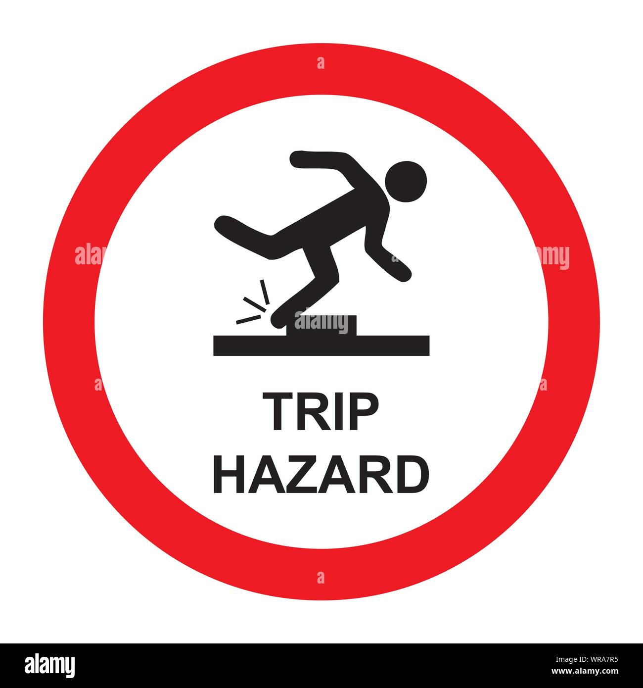 trip hazard sign vector Stock Vector Image & Art - Alamy