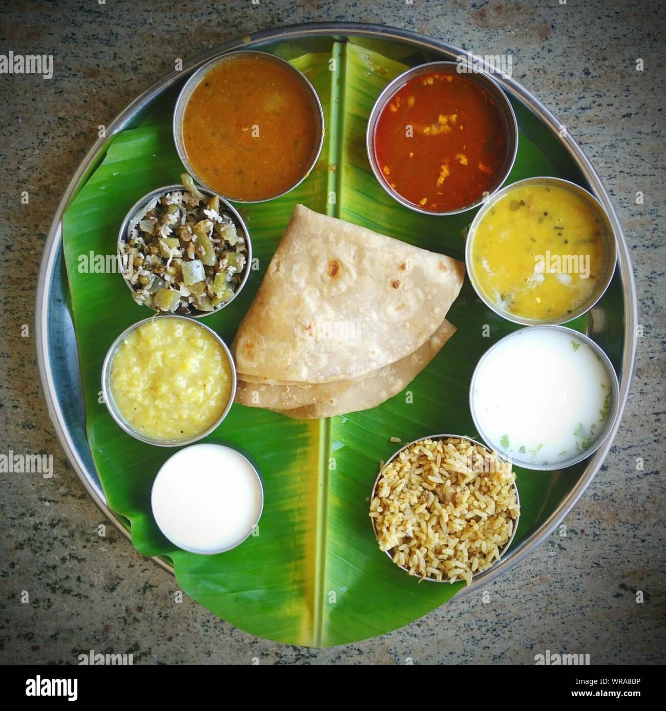 Indian food plate hi-res stock photography and images - Alamy