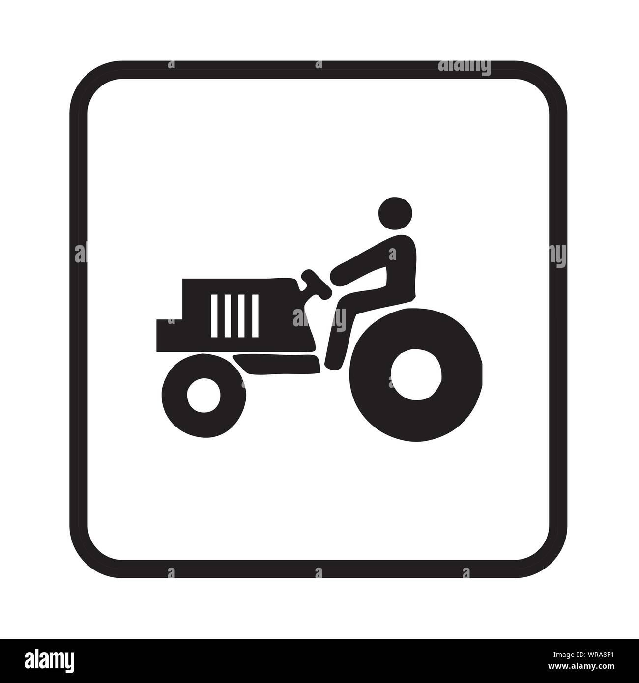 tractor road sign Stock Vector Image & Art - Alamy