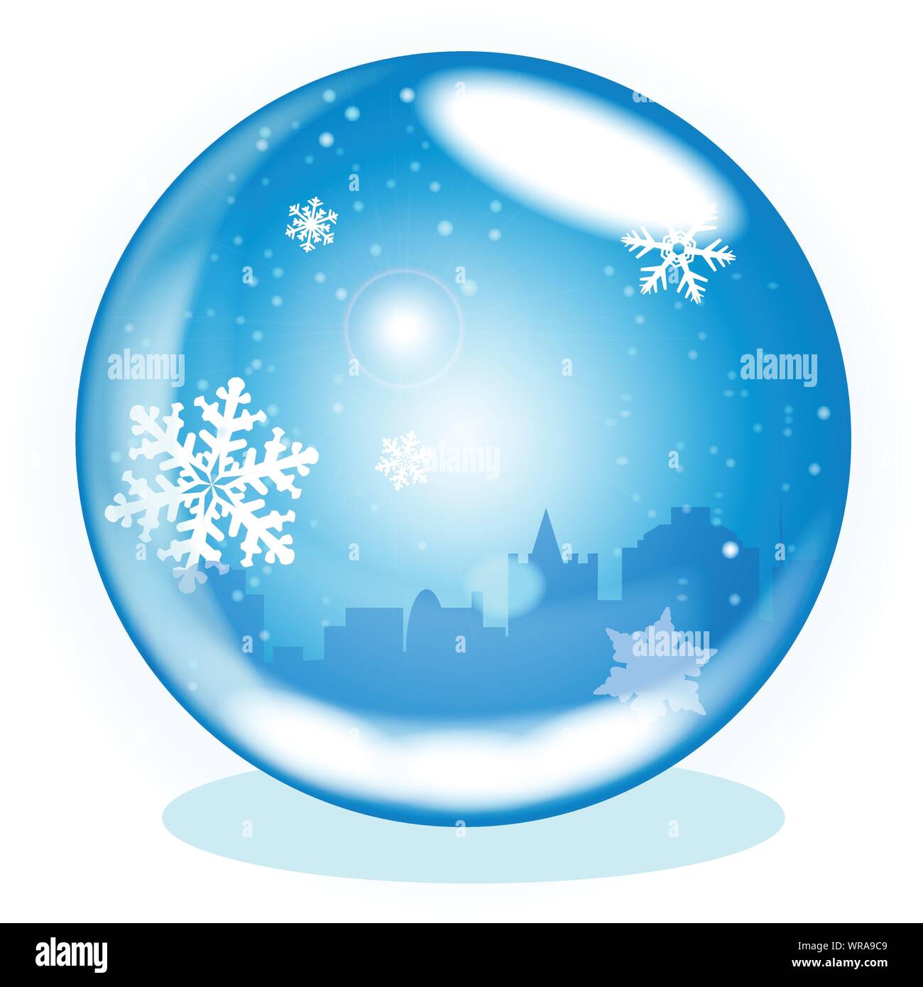 Christmas town silhouette Stock Vector Images - Alamy