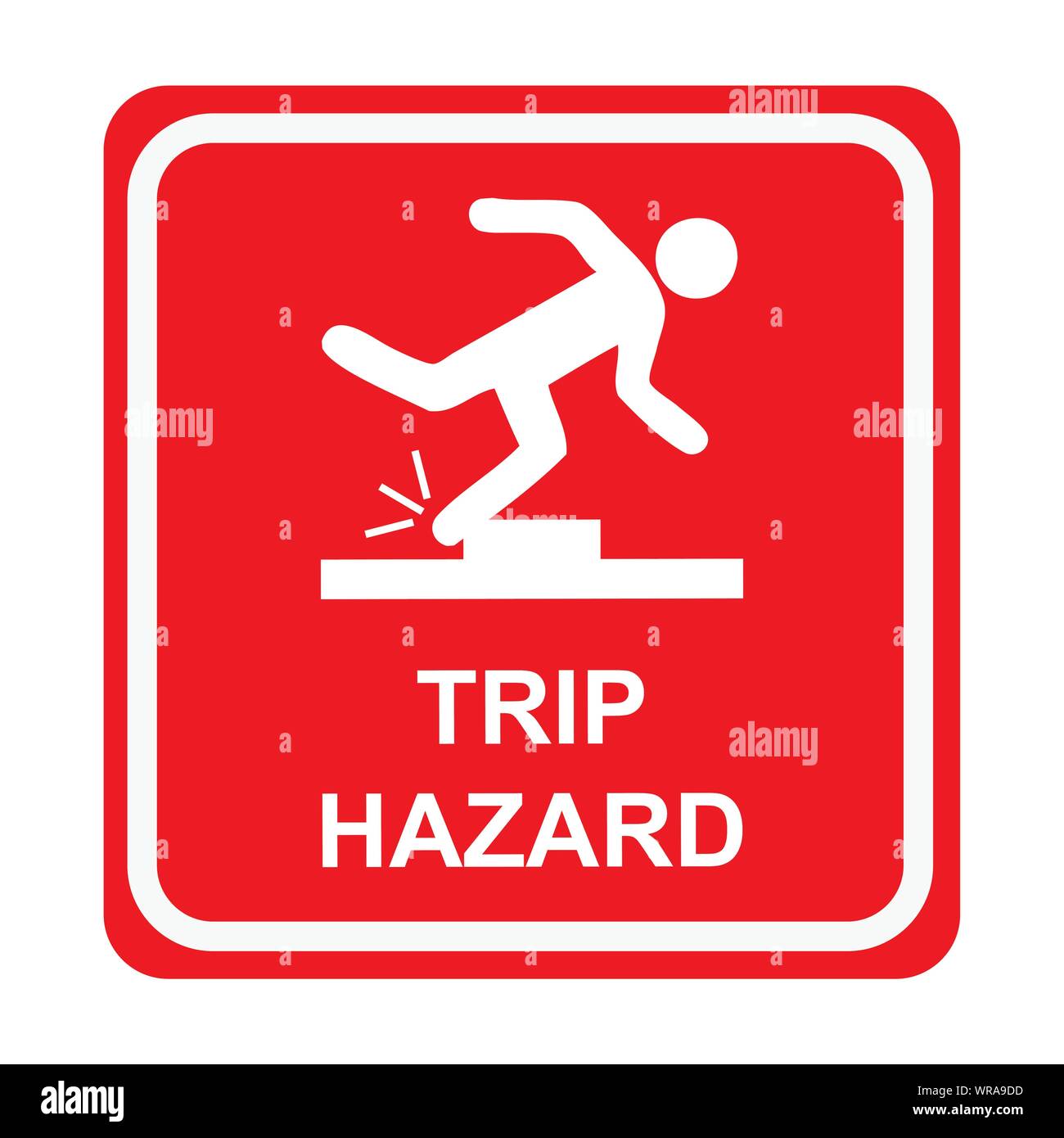 trip hazard sign vector Stock Vector Image & Art - Alamy
