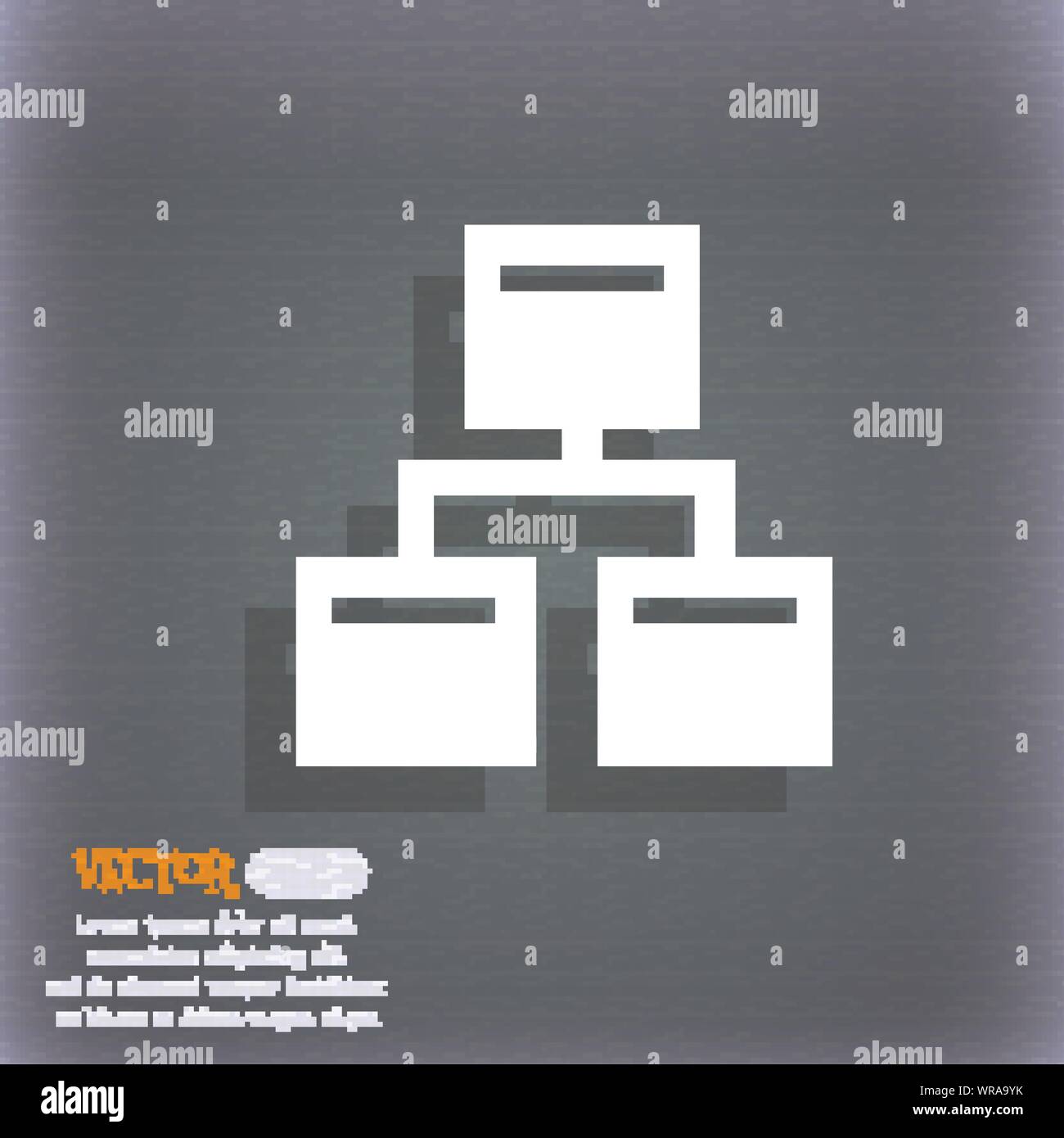 Local Network icon symbol on the blue-green abstract background with ...