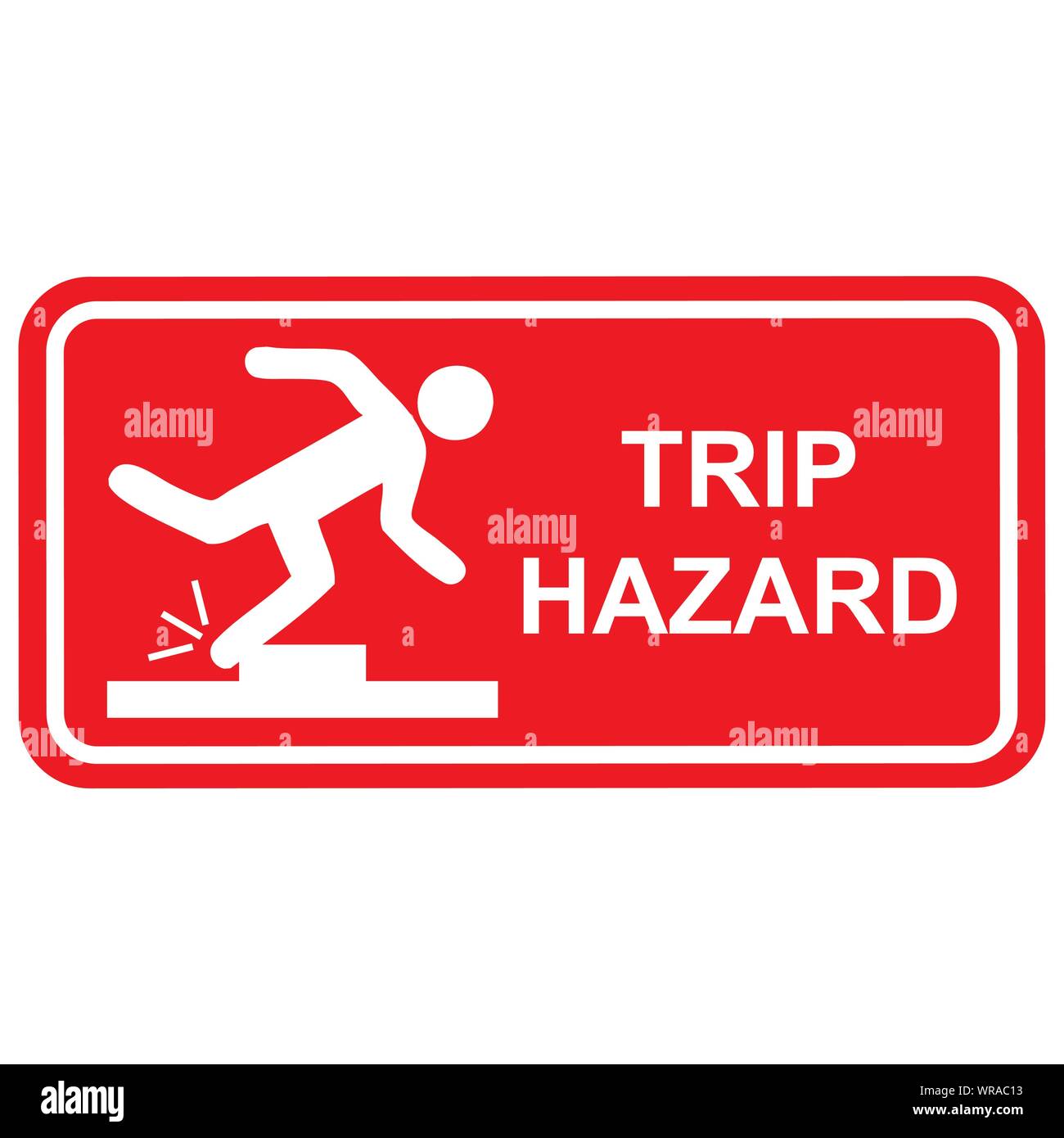 trip hazard sign vector Stock Vector Image & Art - Alamy