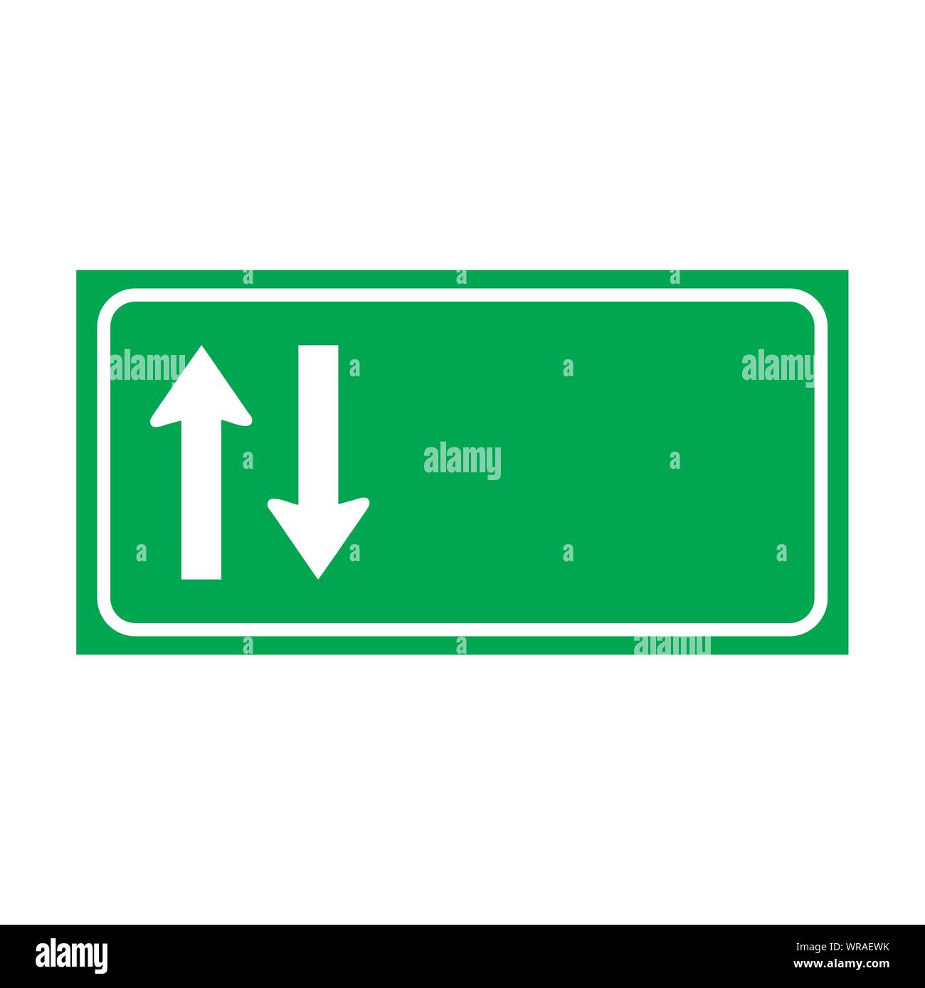 two way road sign vector Stock Vector Image & Art - Alamy