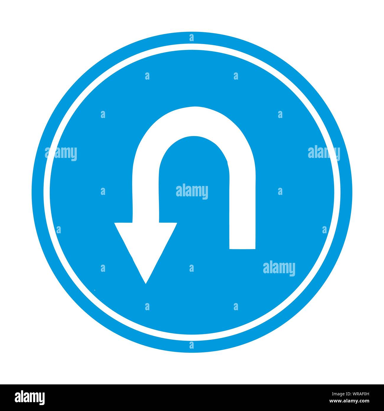 u turn sign vector Stock Vector Image & Art - Alamy