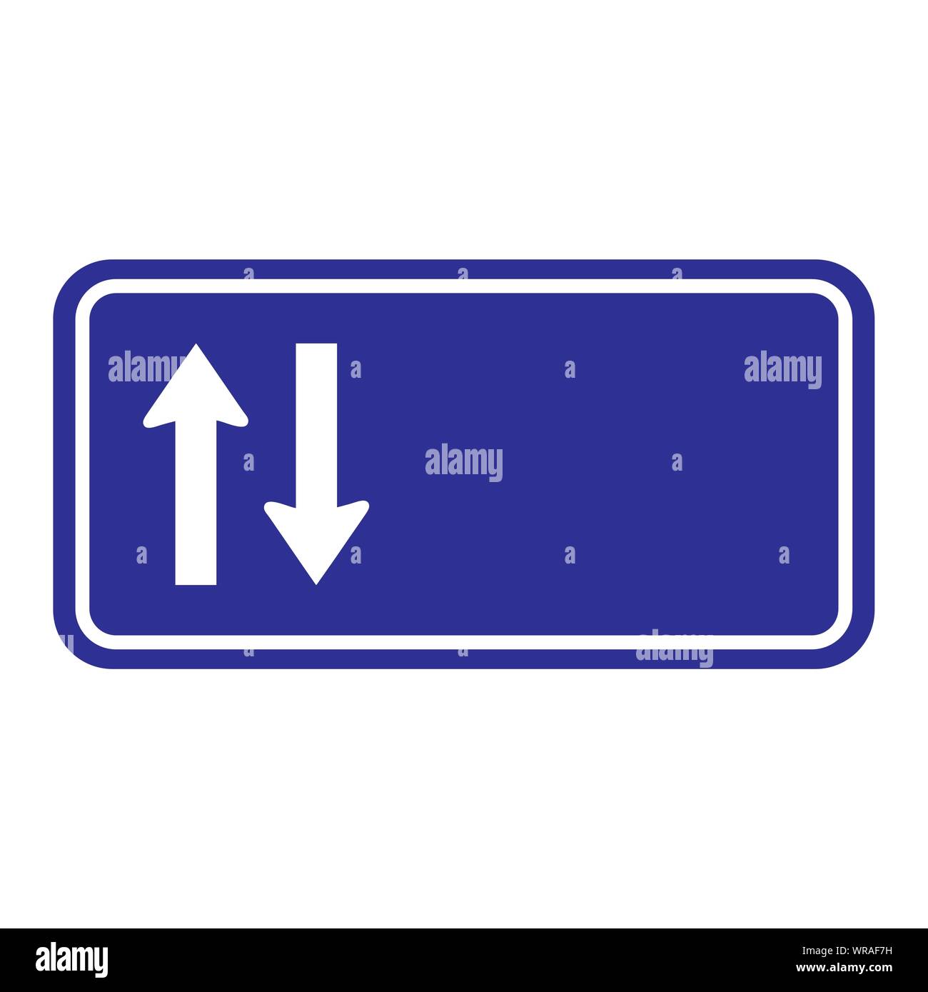 two way road sign vector Stock Vector Image & Art - Alamy