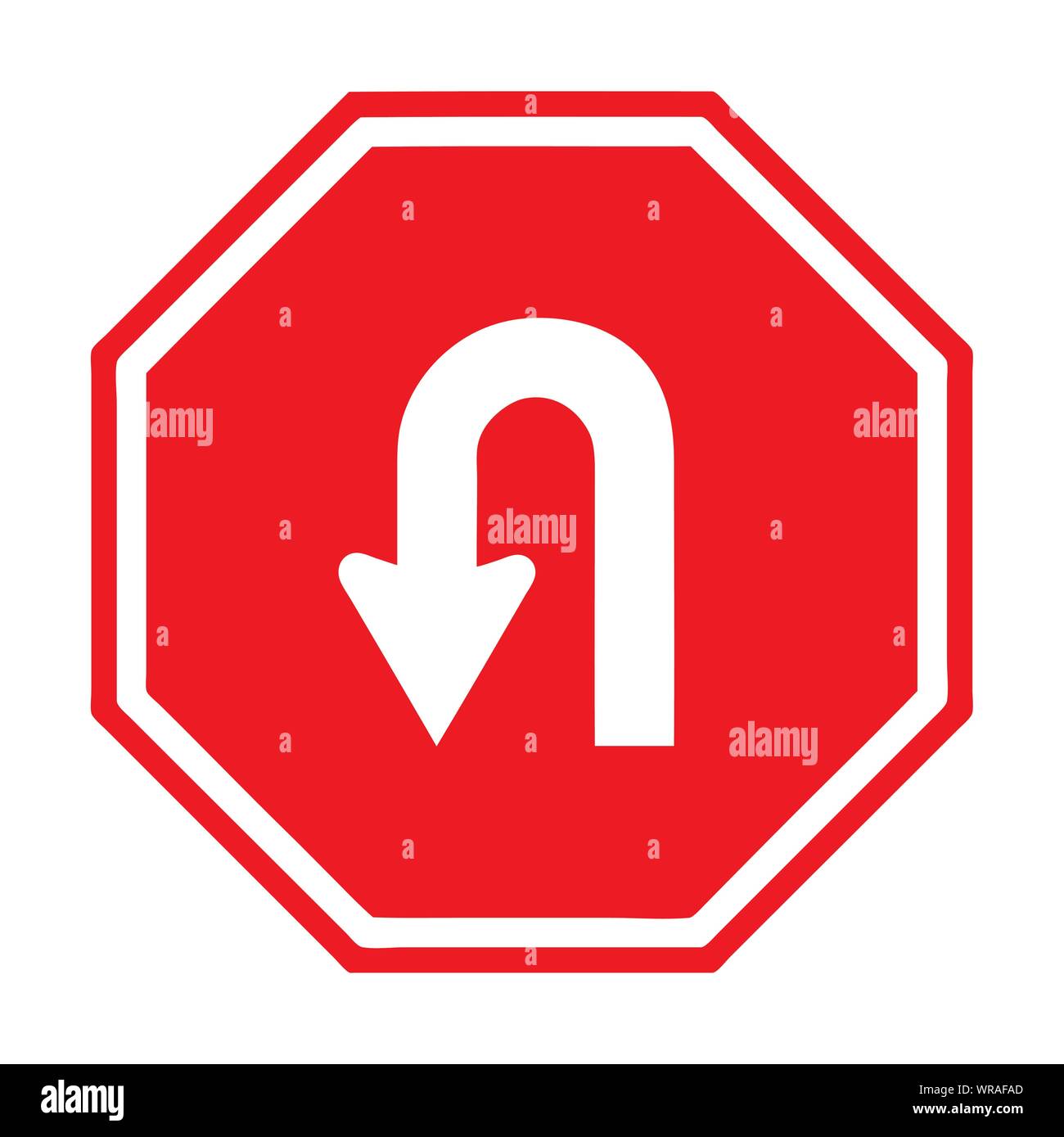 u turn sign vector Stock Vector Image & Art - Alamy