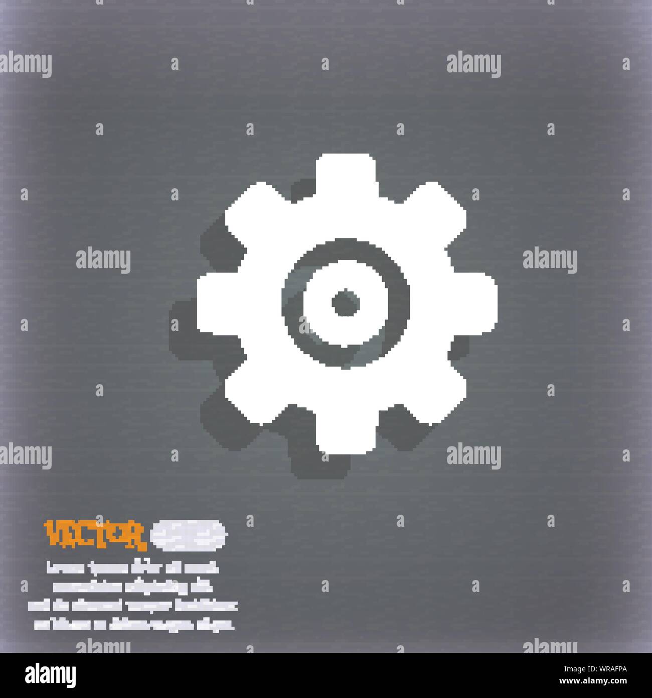 Cog settings, Cogwheel gear mechanism icon symbol on the blue-green ...