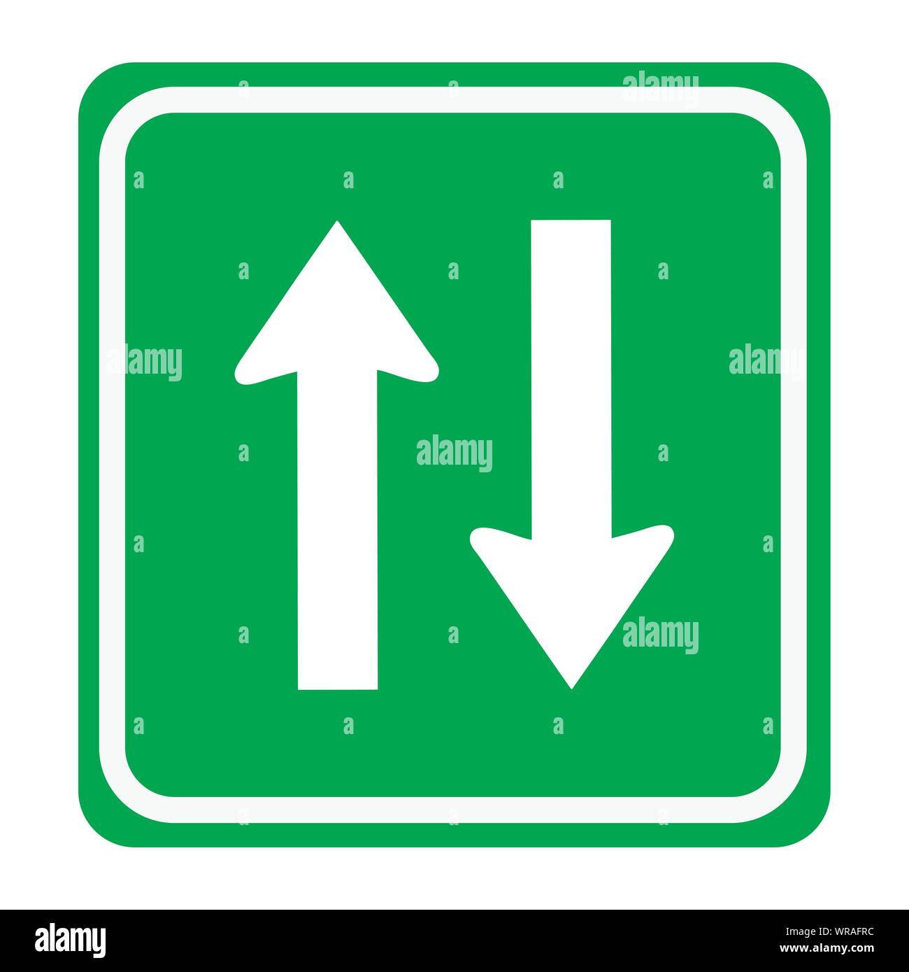 two way sign vector Stock Vector Image & Art - Alamy