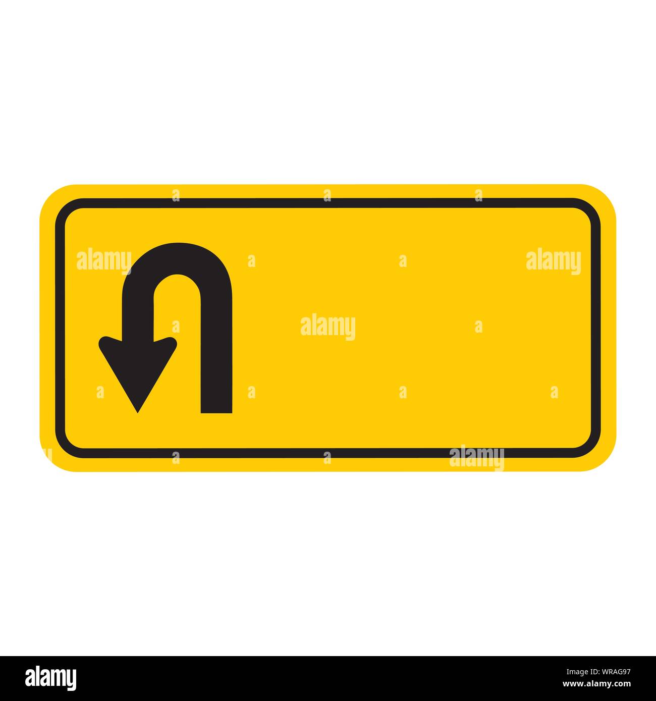 u turn sign vector Stock Vector Image & Art - Alamy