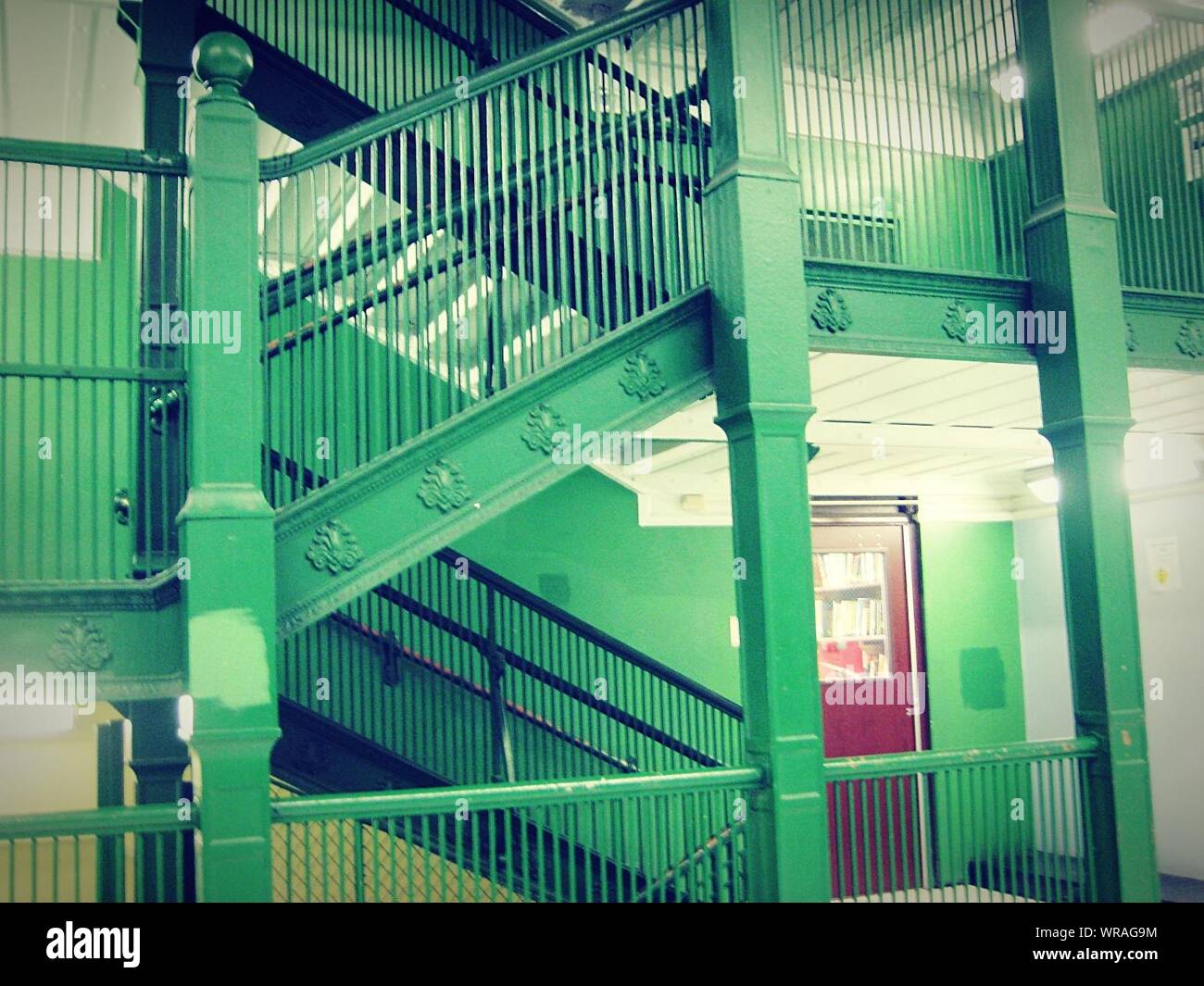 Green staircase hi-res stock photography and images - Alamy