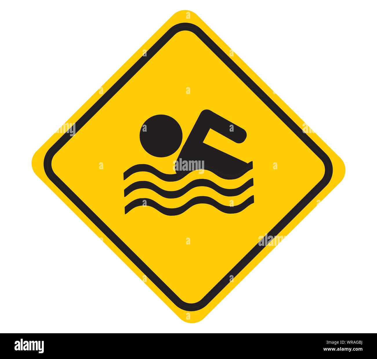 Swimming area sign Stock Vector Images - Alamy