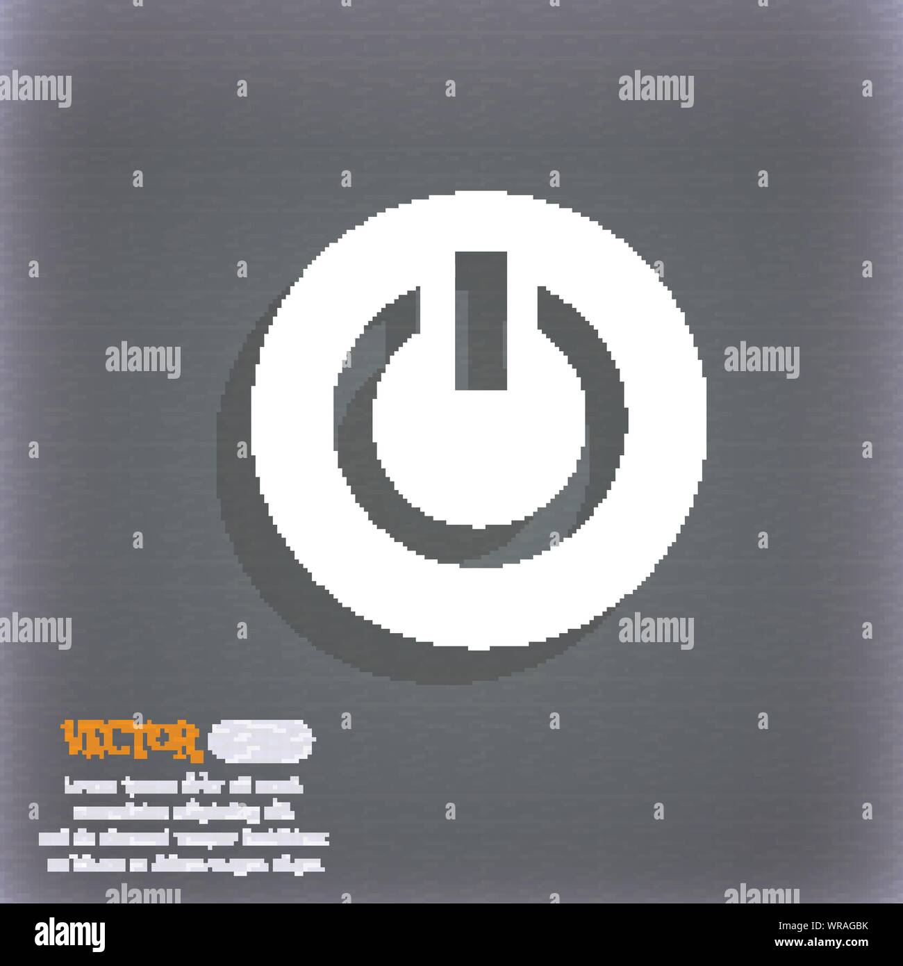 Power, Switch on, Turn on icon symbol on the blue-green abstract ...