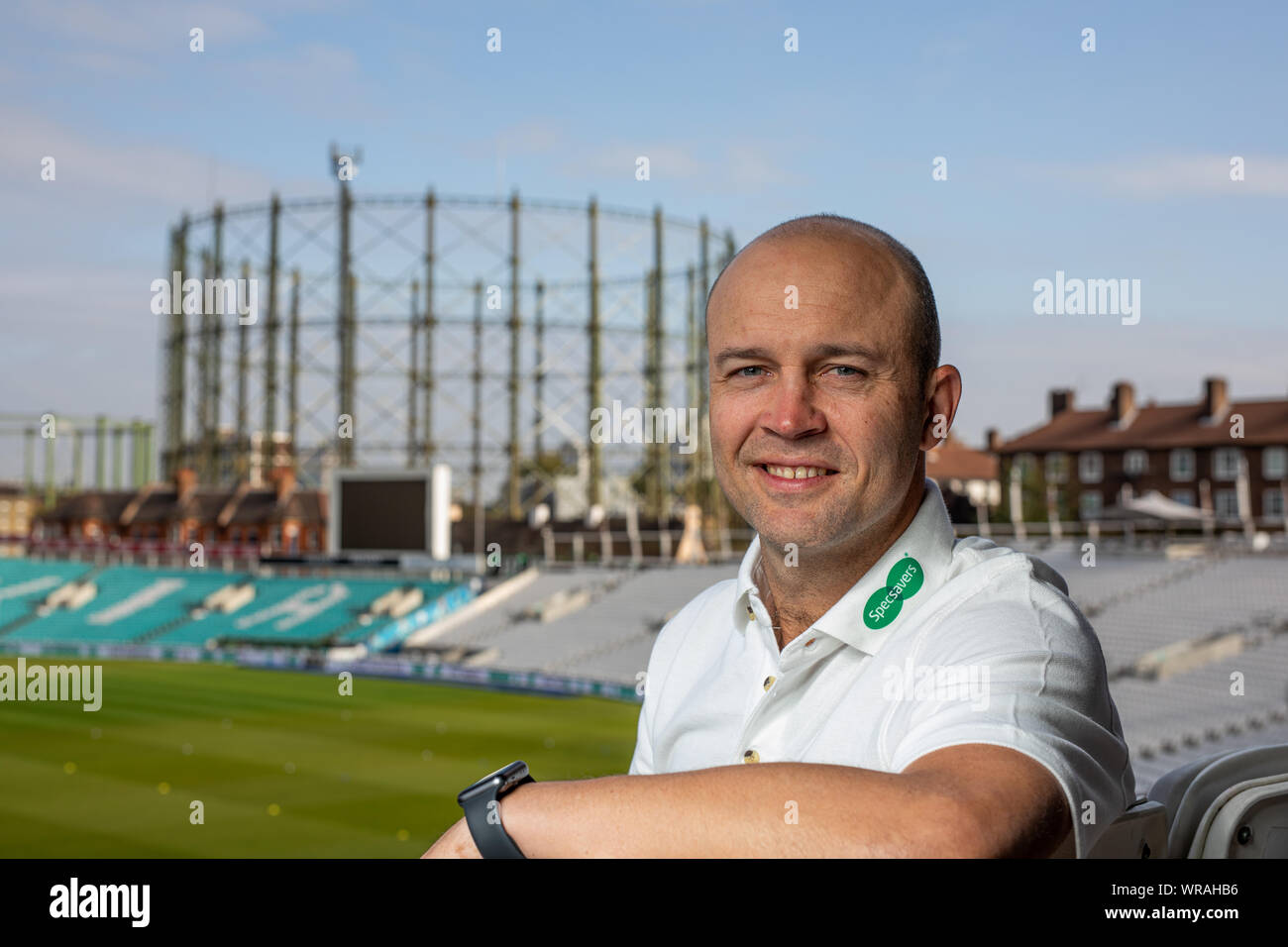 Former England cricket player Jonathan Trott poses ahead of the Fifth ...