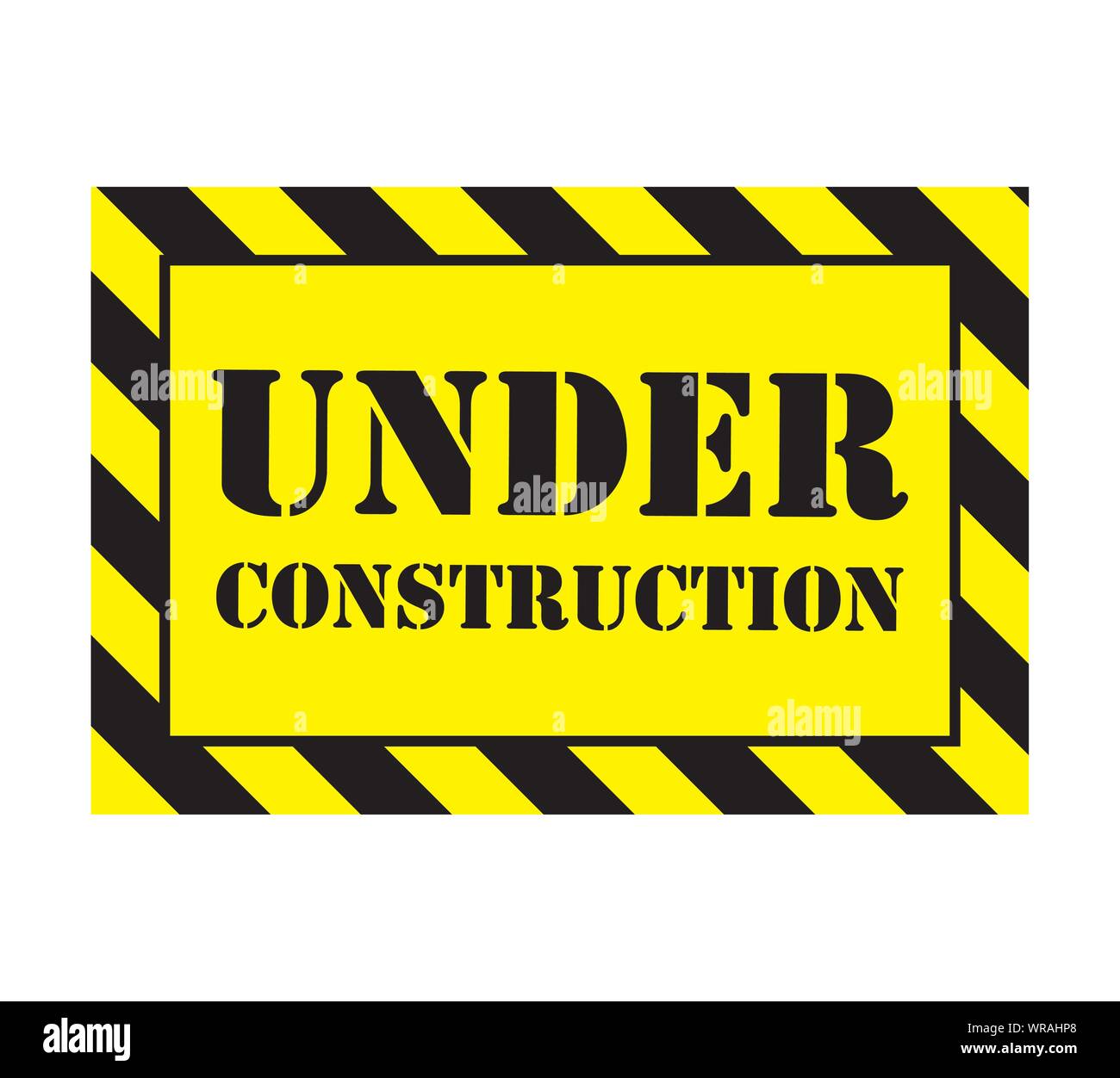 under construction sign vector Stock Vector Image & Art - Alamy