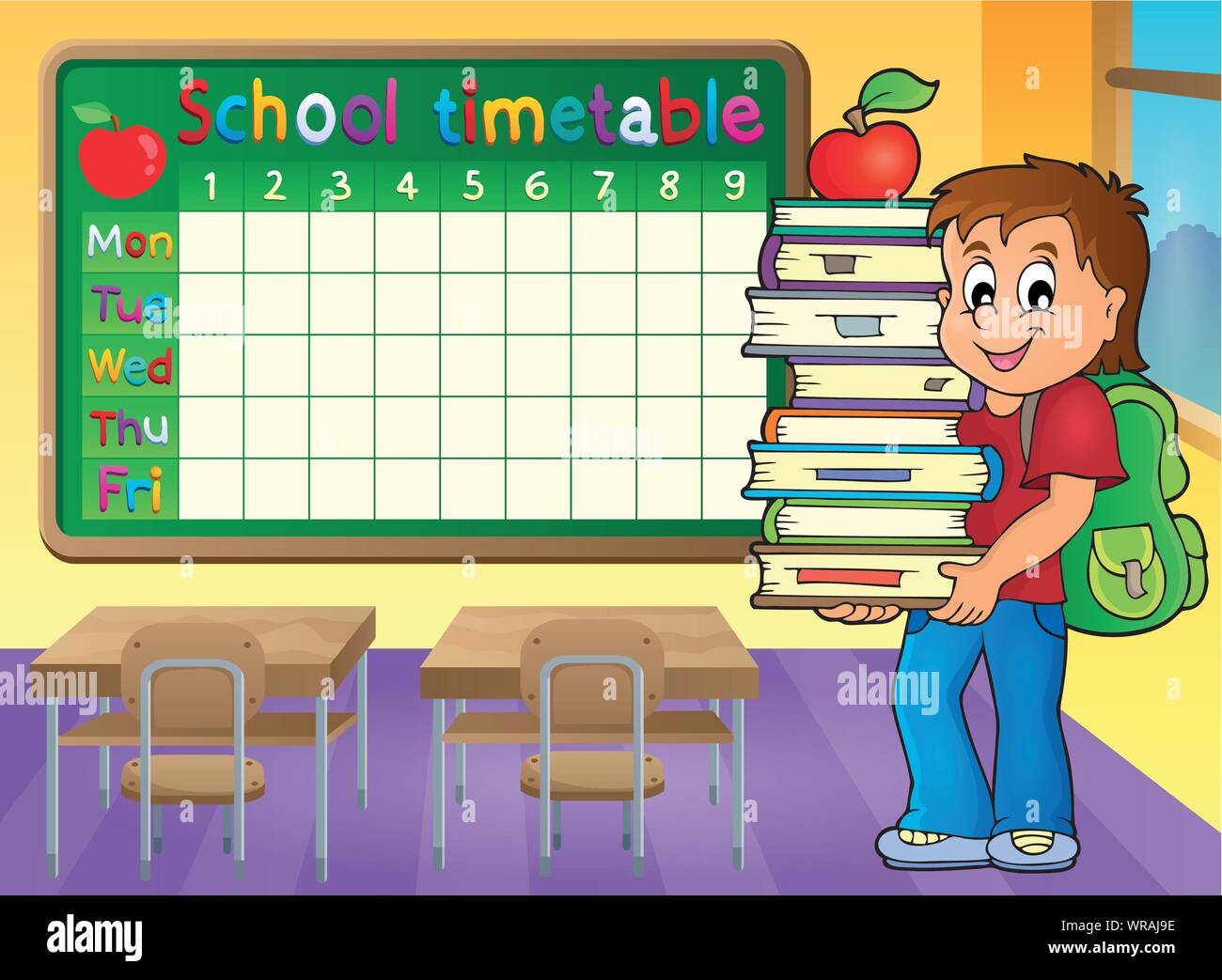 Smiling student boy holding Stock Vector Images - Alamy