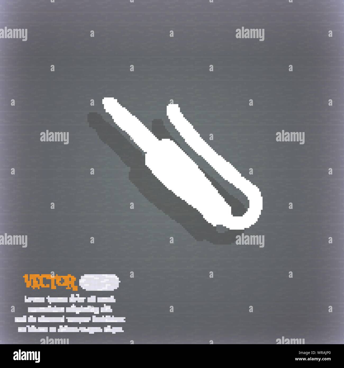 plug, mini jack icon symbol on the blue-green abstract background with ...