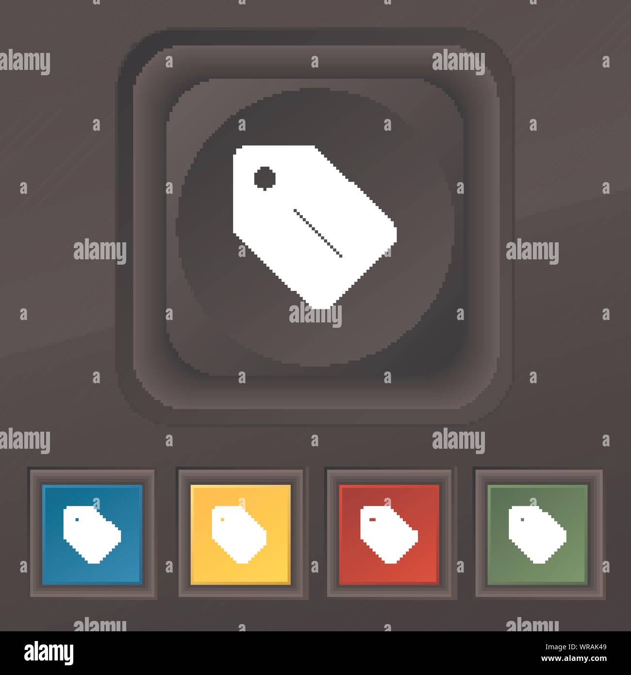 Special offer label icon symbol. Set of five colorful, stylish buttons ...