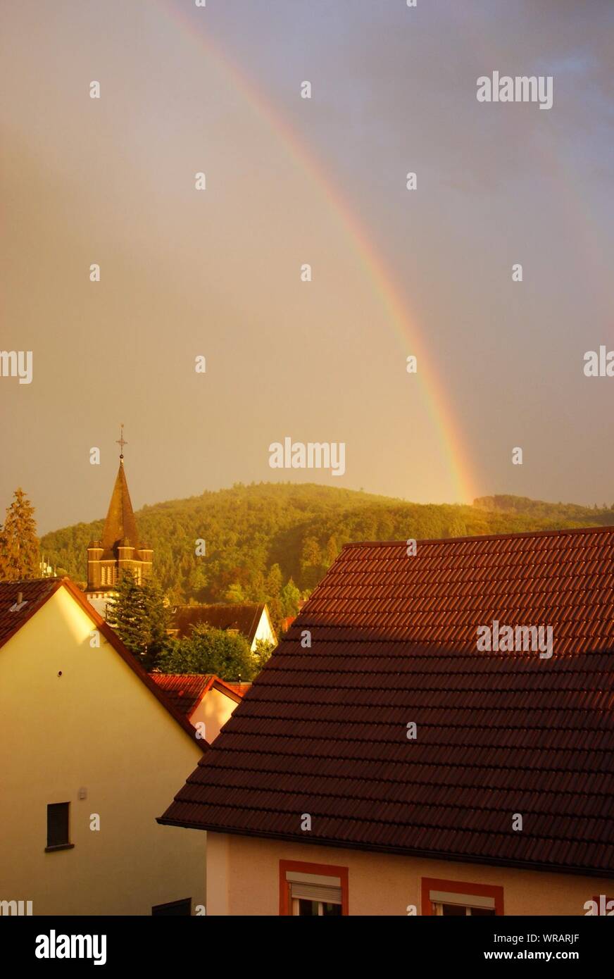 View over small town hi-res stock photography and images - Alamy