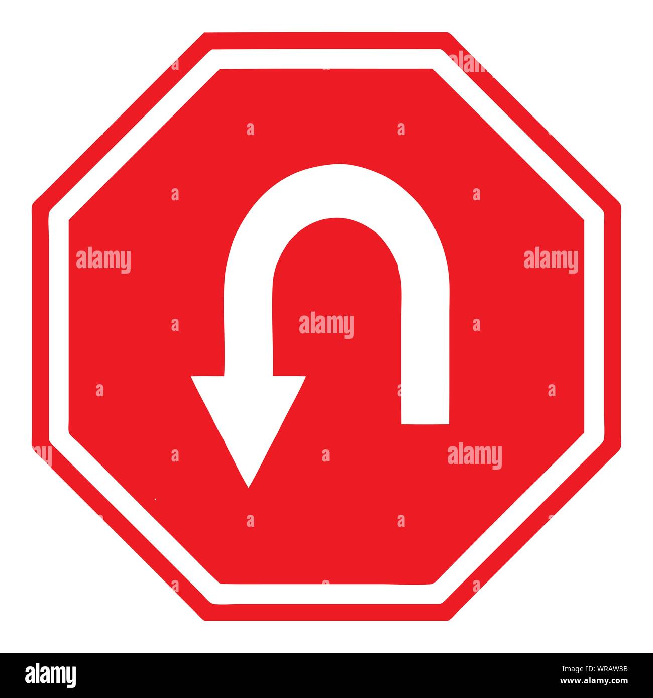 U-turn, icon, signage, traffic, vector Stock Vector Image & Art - Alamy