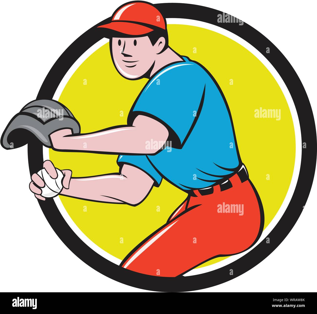 Baseball pitcher throw ball cartoon Stock Vector Images - Alamy