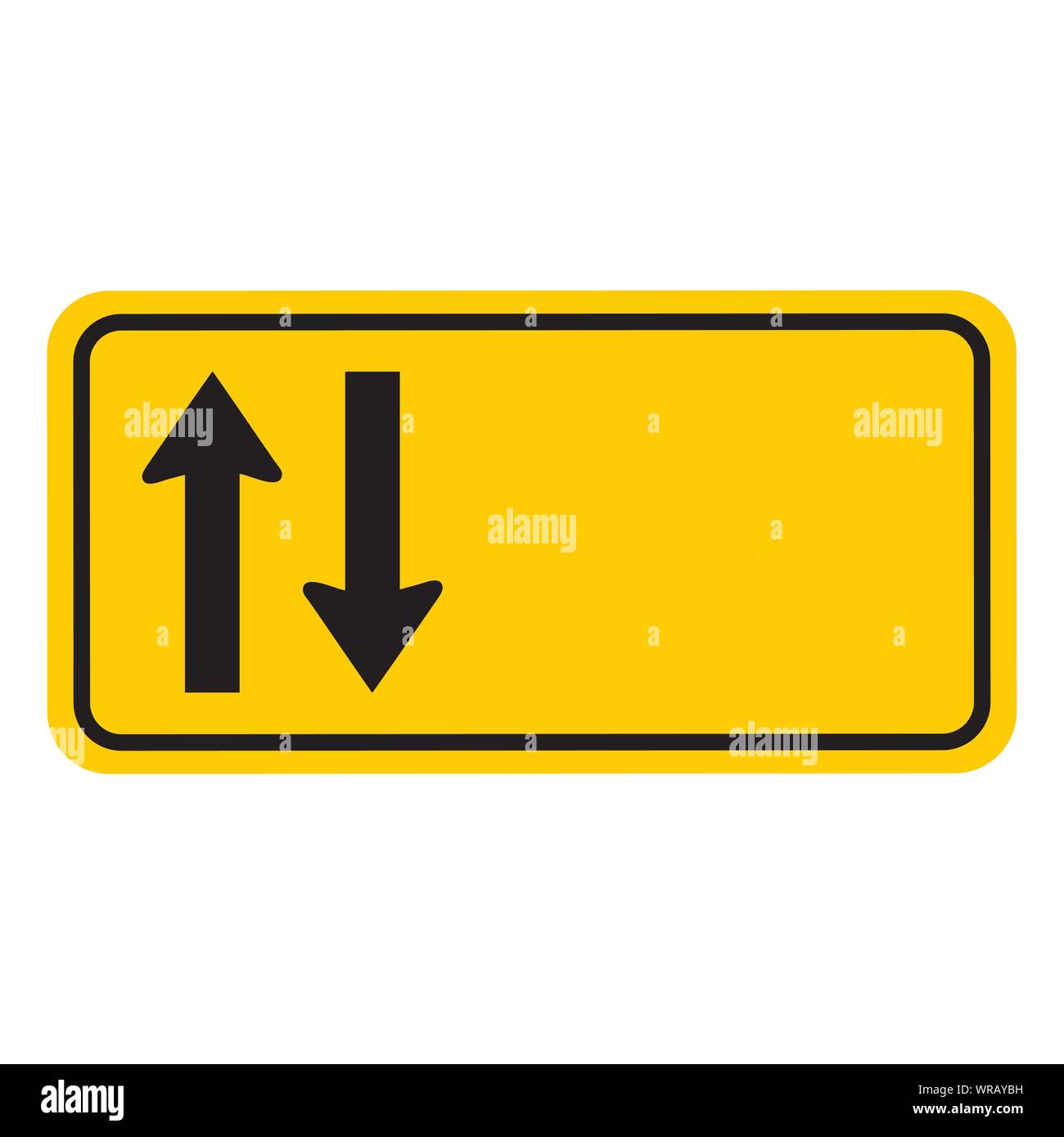 Attention two way traffic Stock Vector Images - Alamy