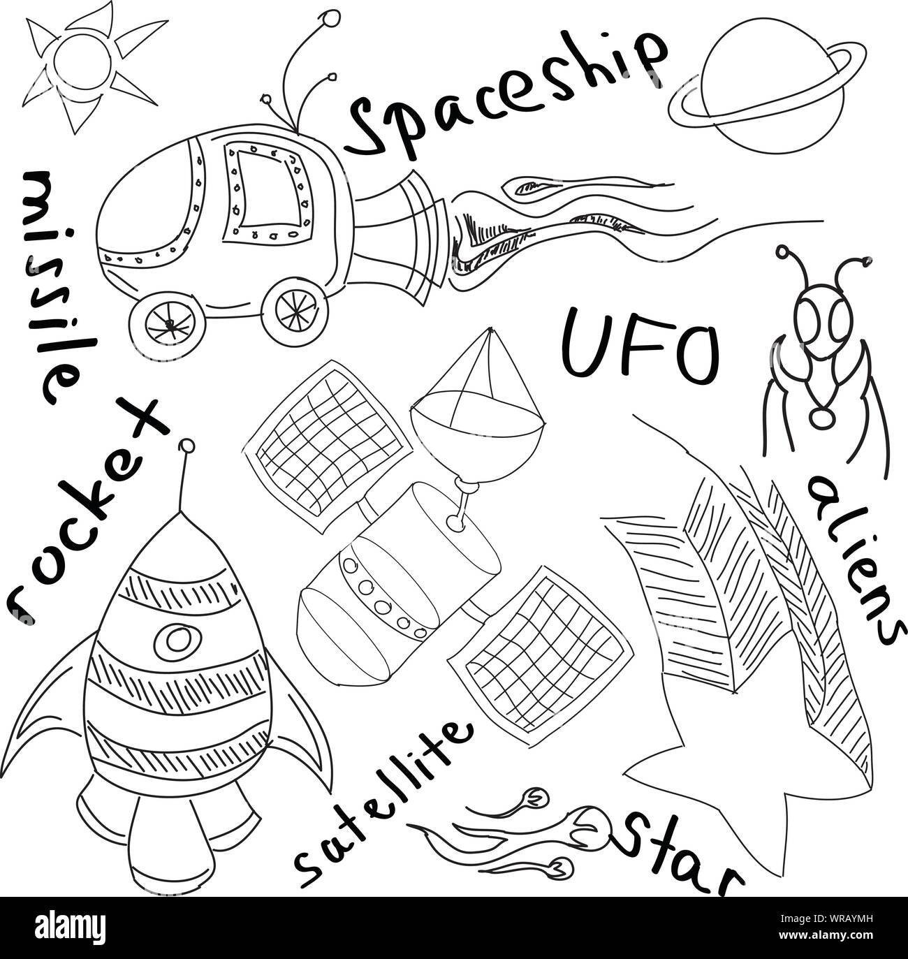 Missile drawing Black and White Stock Photos & Images - Alamy