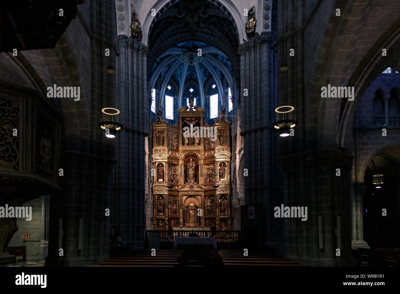 interior of a church in spain Stock Photo - Alamy