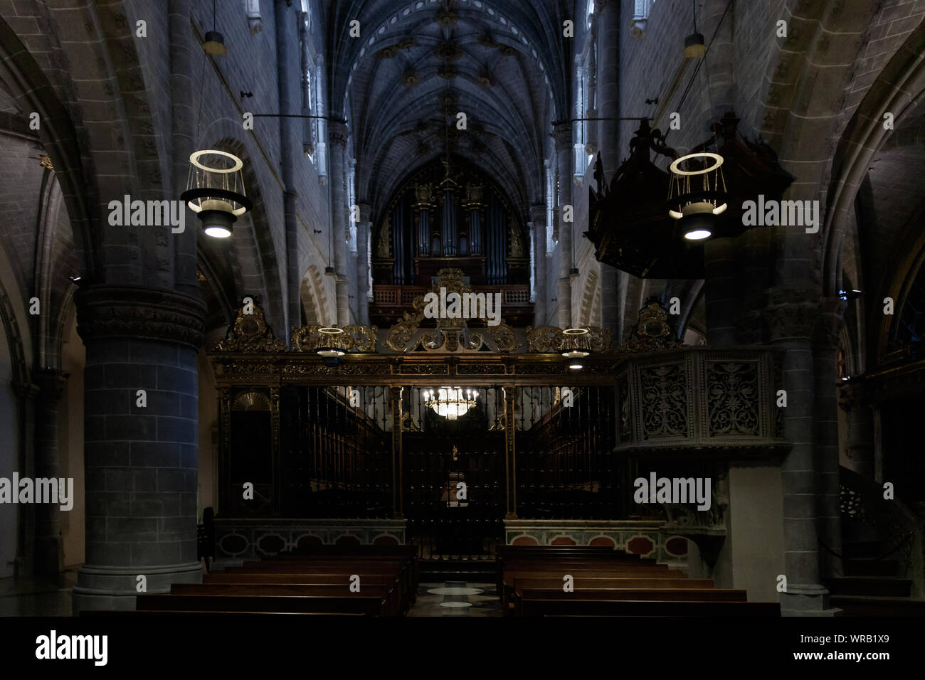 interior of a church in spain Stock Photo - Alamy