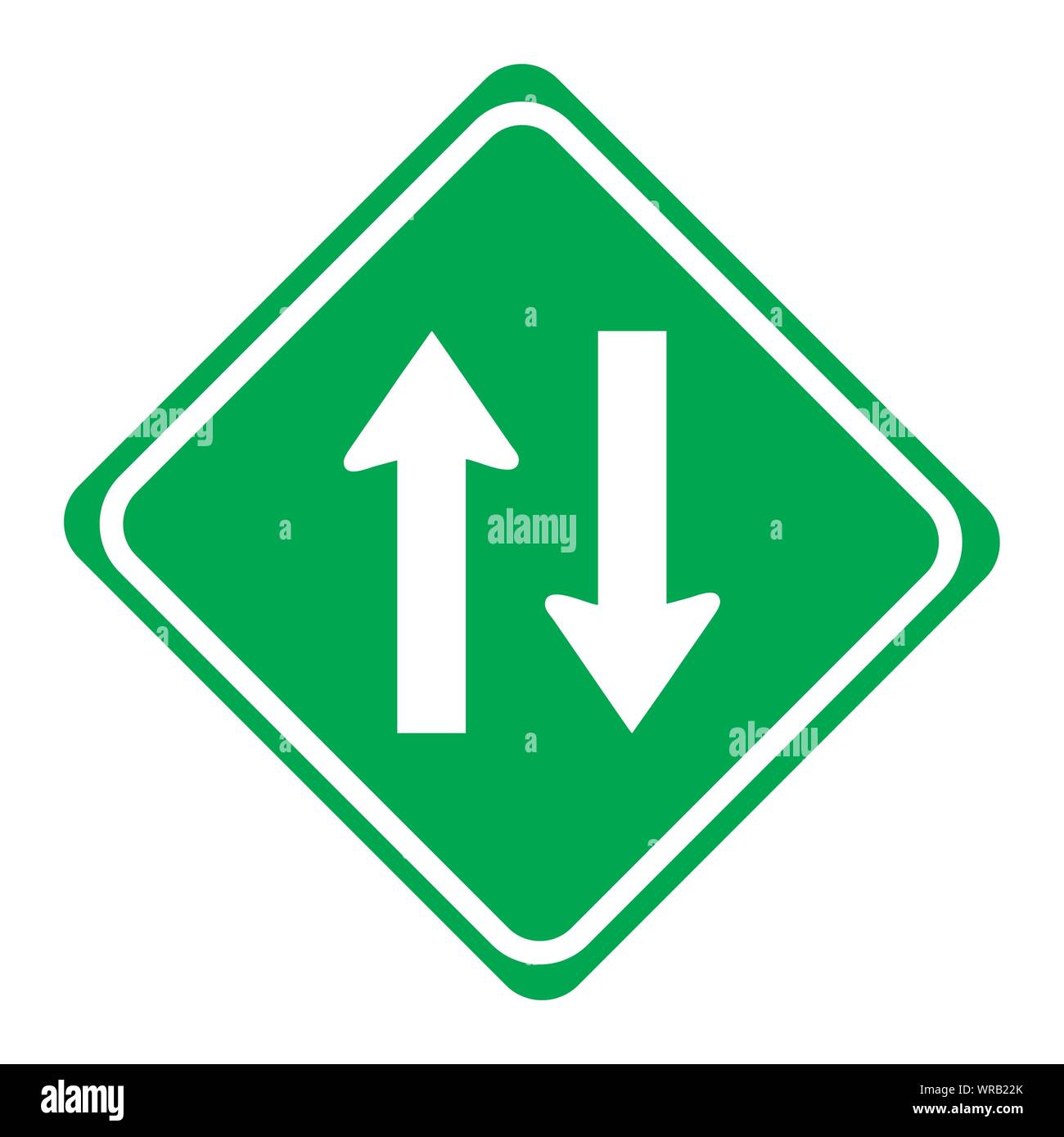 two way sign vector Stock Vector Image & Art - Alamy