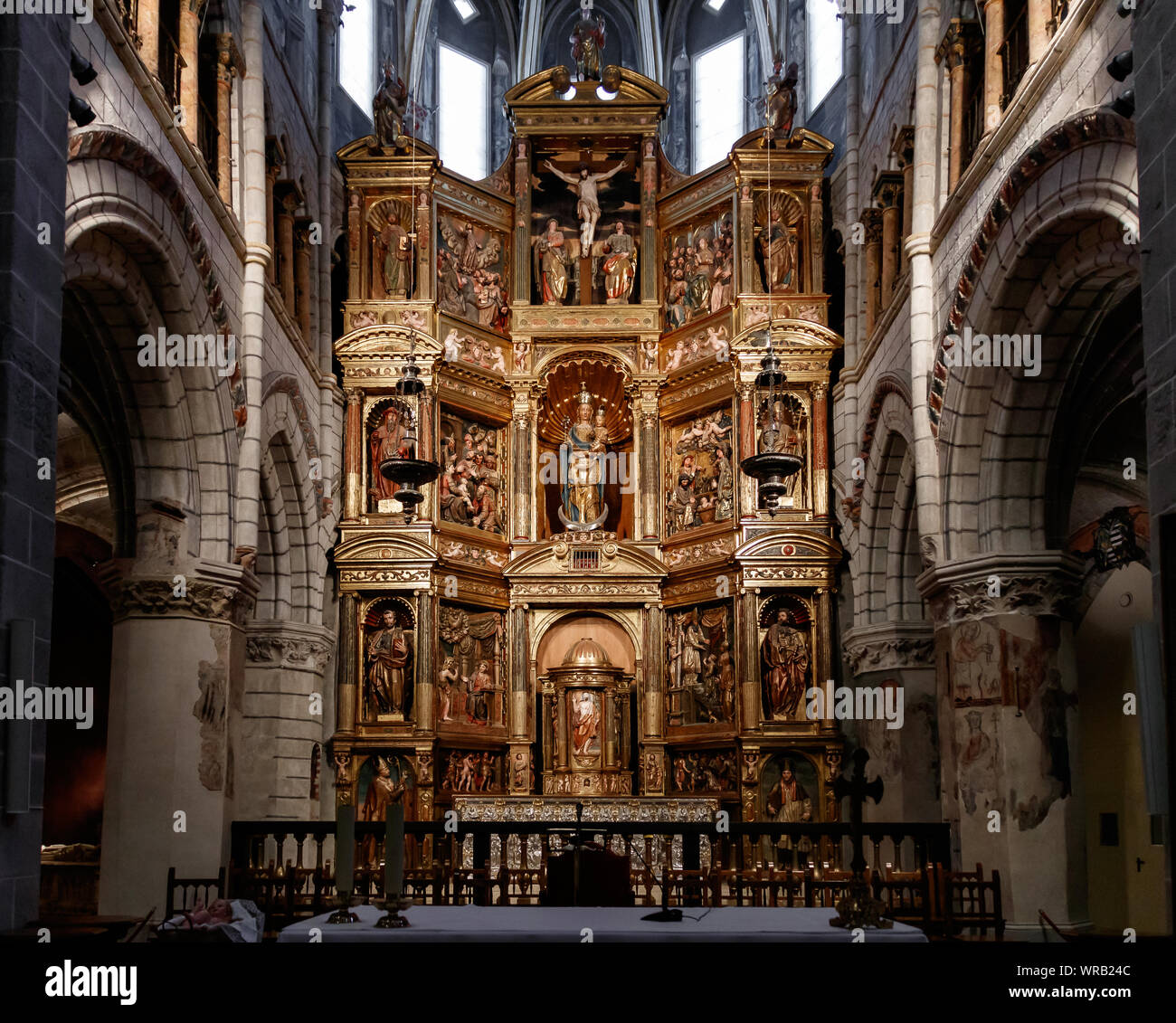 interior of a church in spain Stock Photo - Alamy