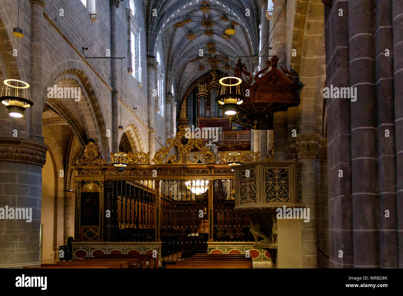 interior of a church in spain Stock Photo - Alamy