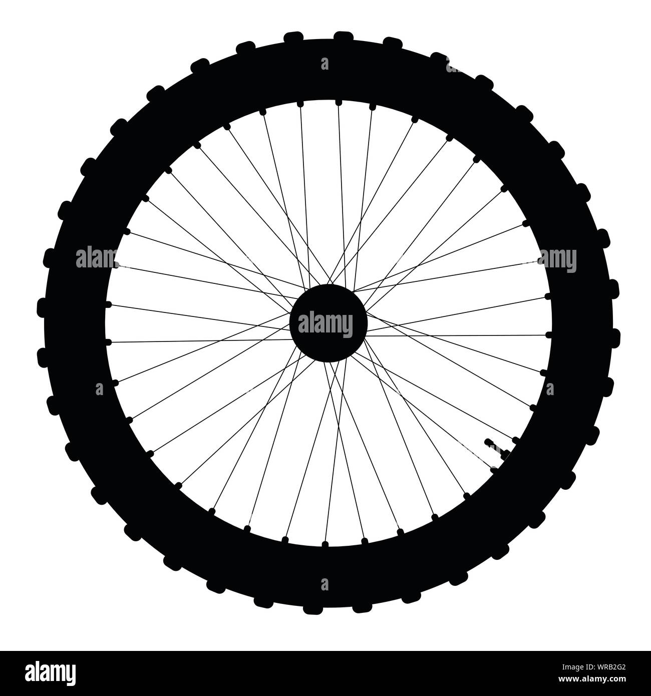 Bicycle Wheel Silhouette Stock Vector Image & Art - Alamy